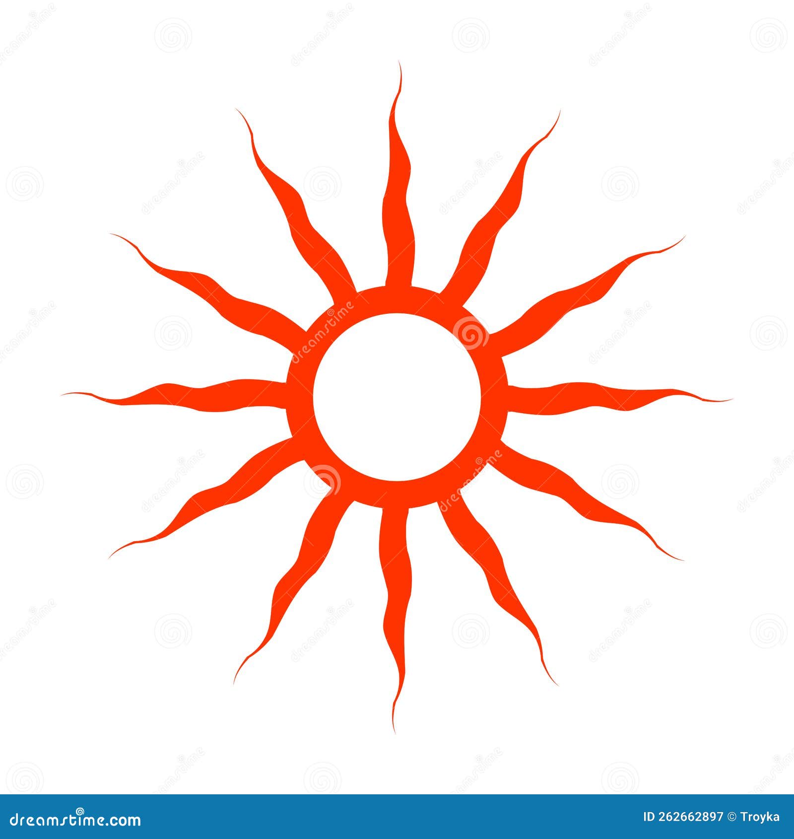 Abstract Red Sun Icon. Element for Design Stock Vector - Illustration ...
