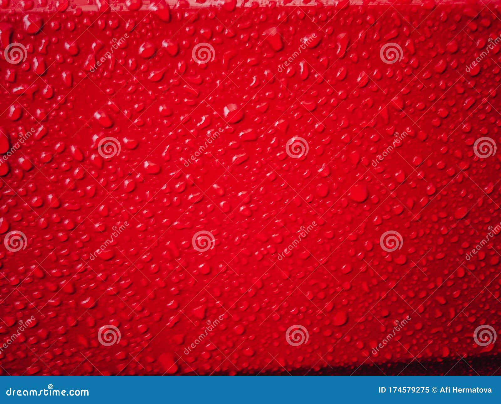 Abstract Red Surface Background of Shiny Blurry Rain Drops Stock Image ...