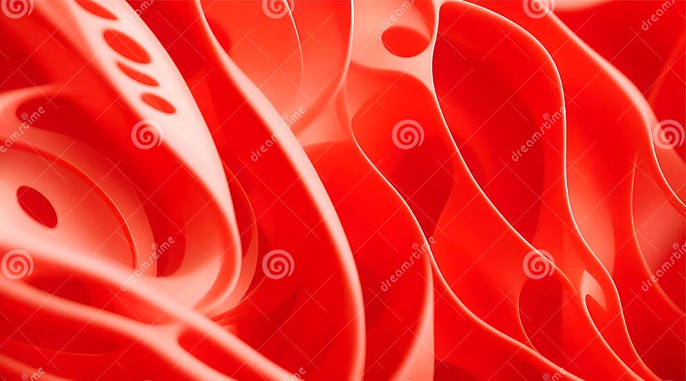 Abstract Red Swirl Wave Textured Background. the Smooth Texture ...