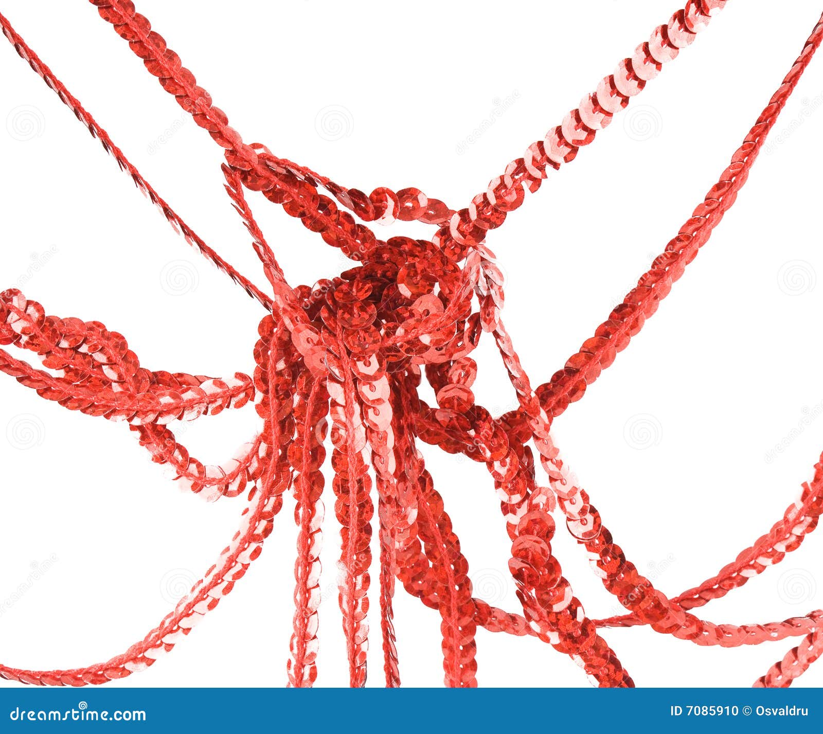 Abstract Red Tangled Ribbon Stock Photo - Image of shape, isolated: 7085910