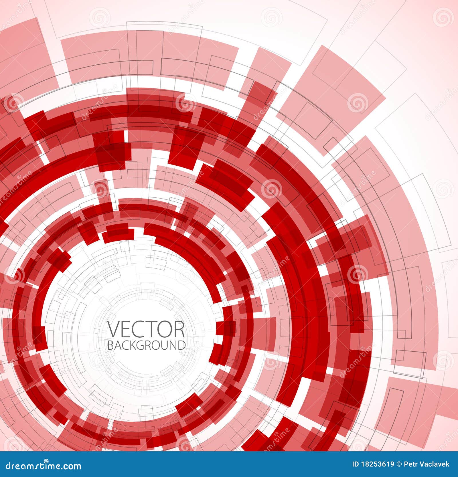 Abstract Red Technical Background Stock Illustration - Illustration of ...