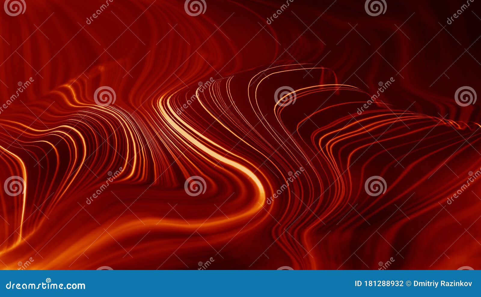 Abstract Red Technology Background. Digital Data Line Concept ...