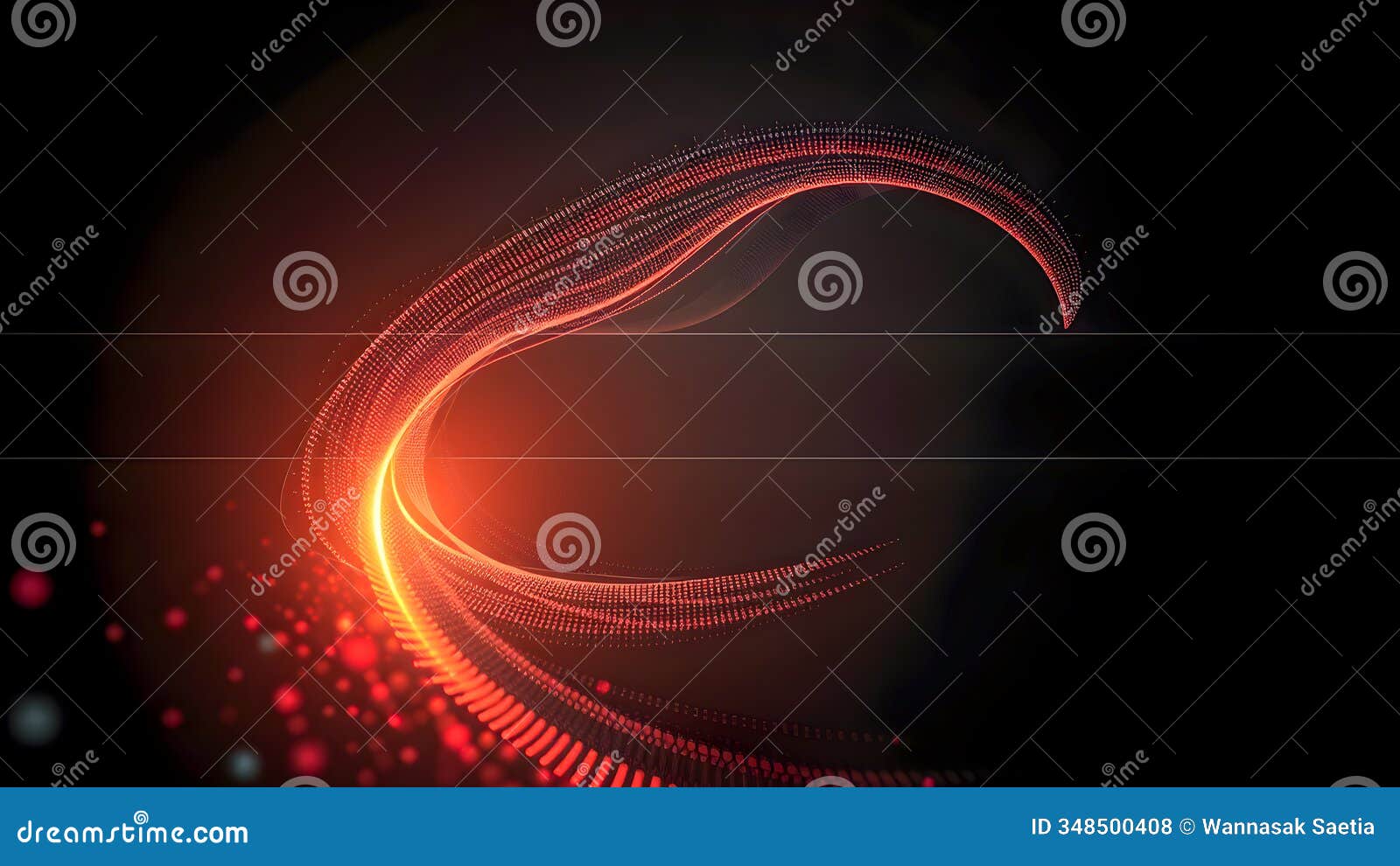 Abstract Red Technology Background with Motion Wave Line Stock Photo ...