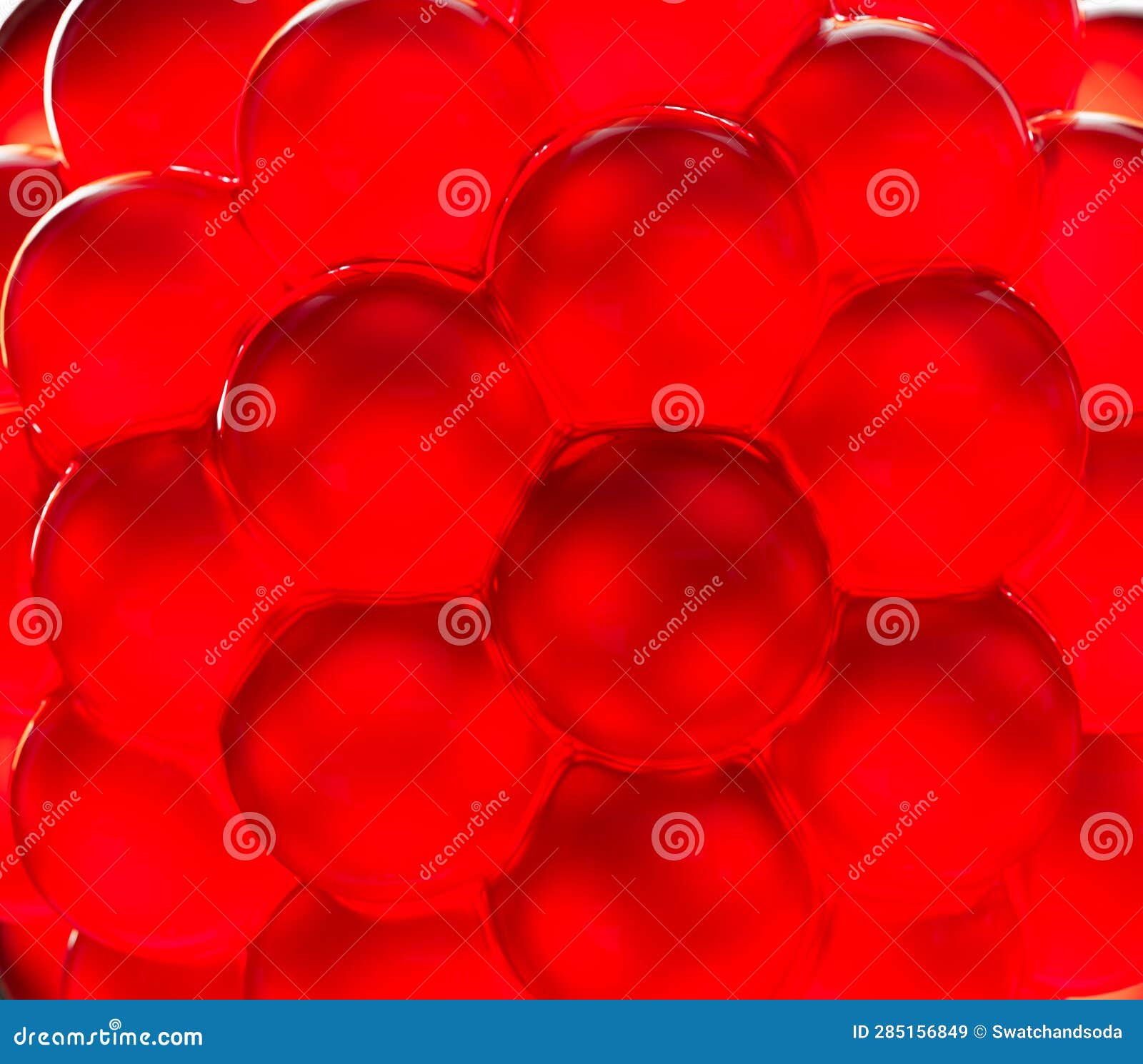 Abstract Red Translucent Sphere Cluster 3D Render Stock Illustration ...
