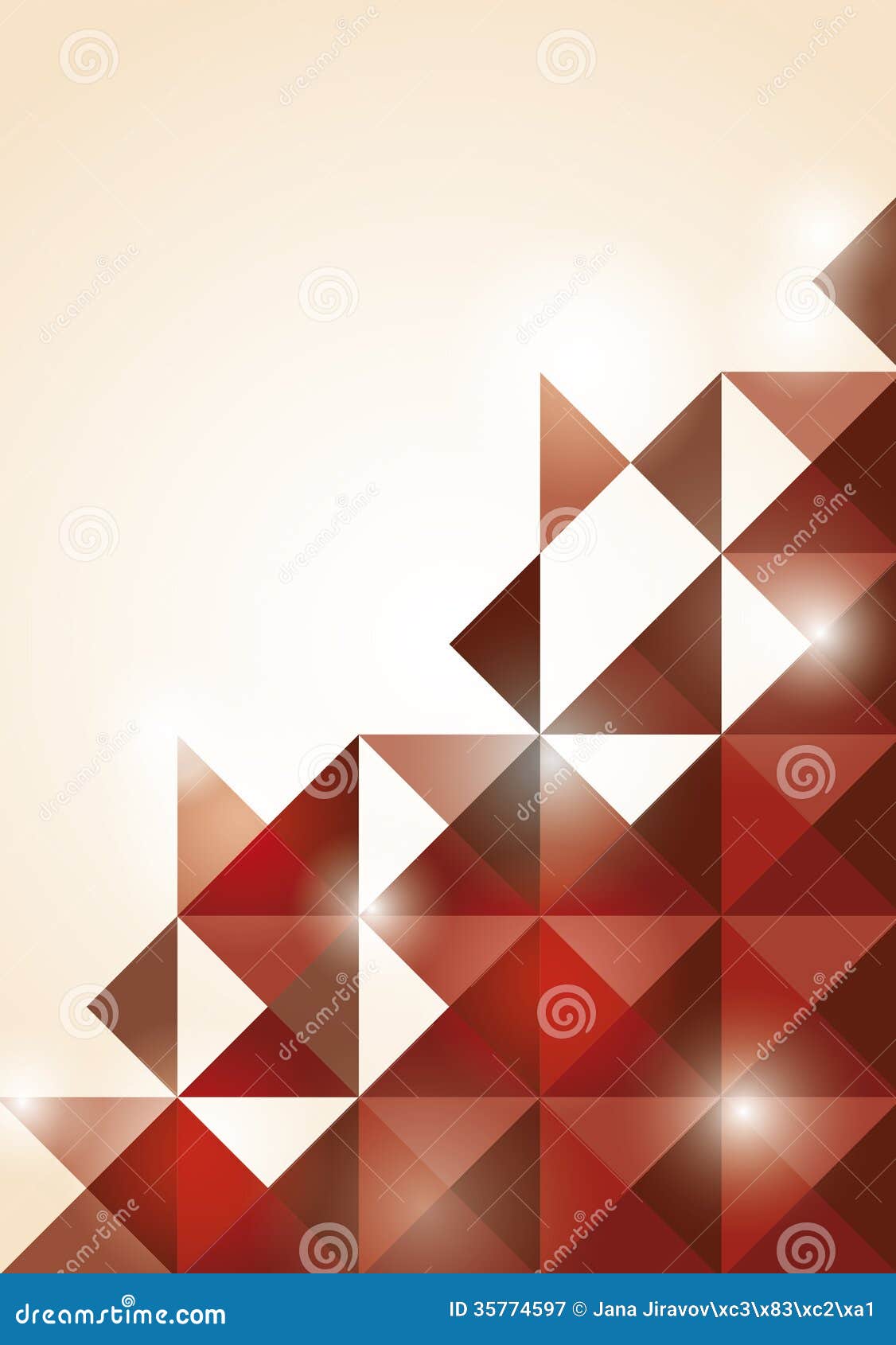 Abstract Red Triangle Background Stock Illustration - Illustration of ...