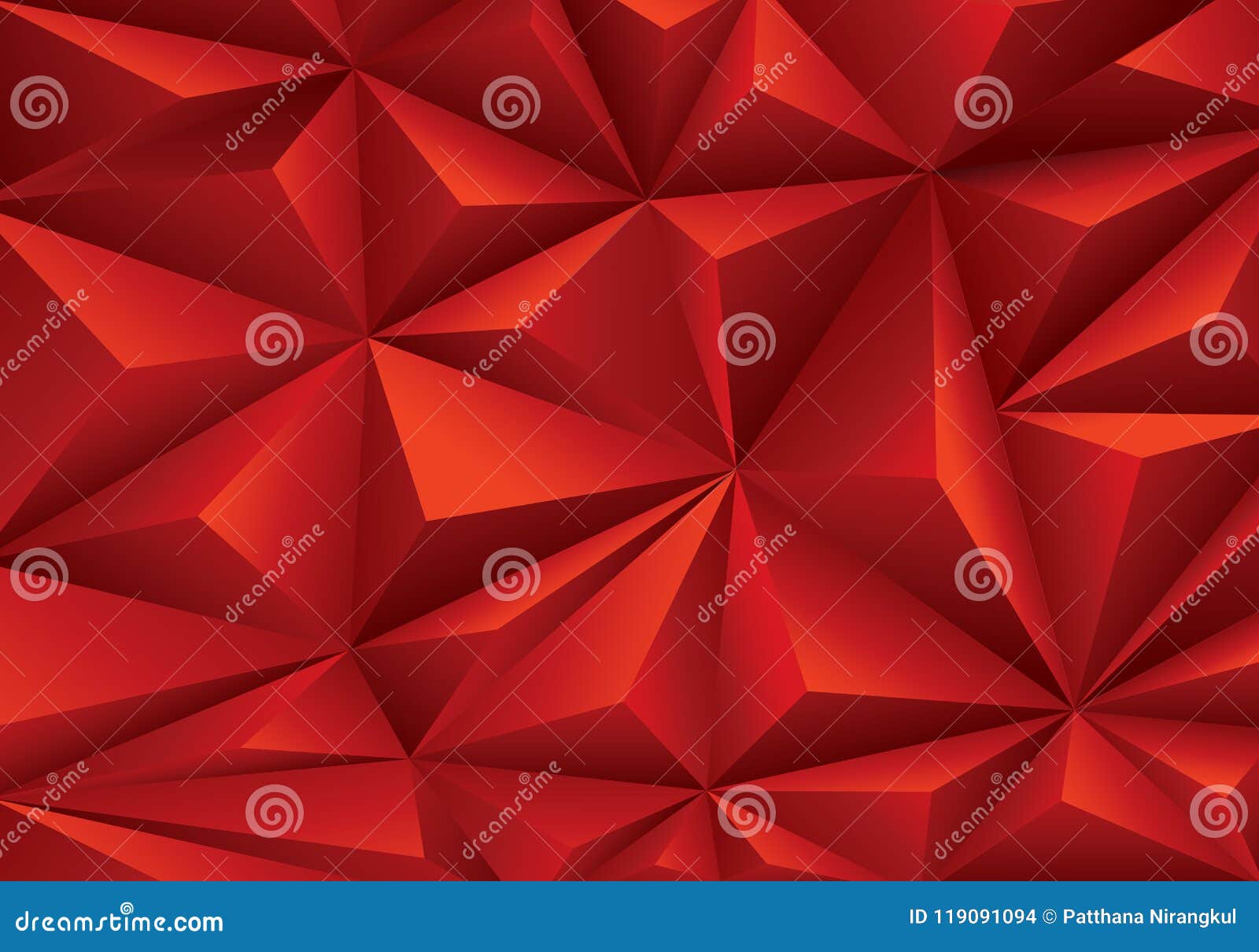 Abstract Red Triangle Polygon Pattern Background Texture Vector Stock