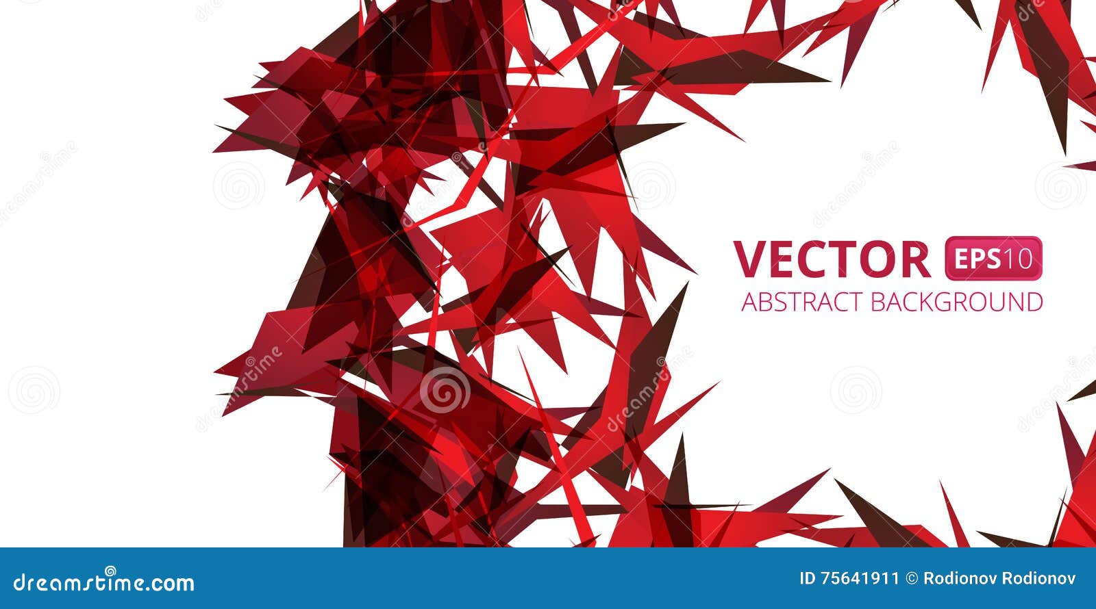 Abstract Red Triangle Vector Background on White. Stock Vector ...
