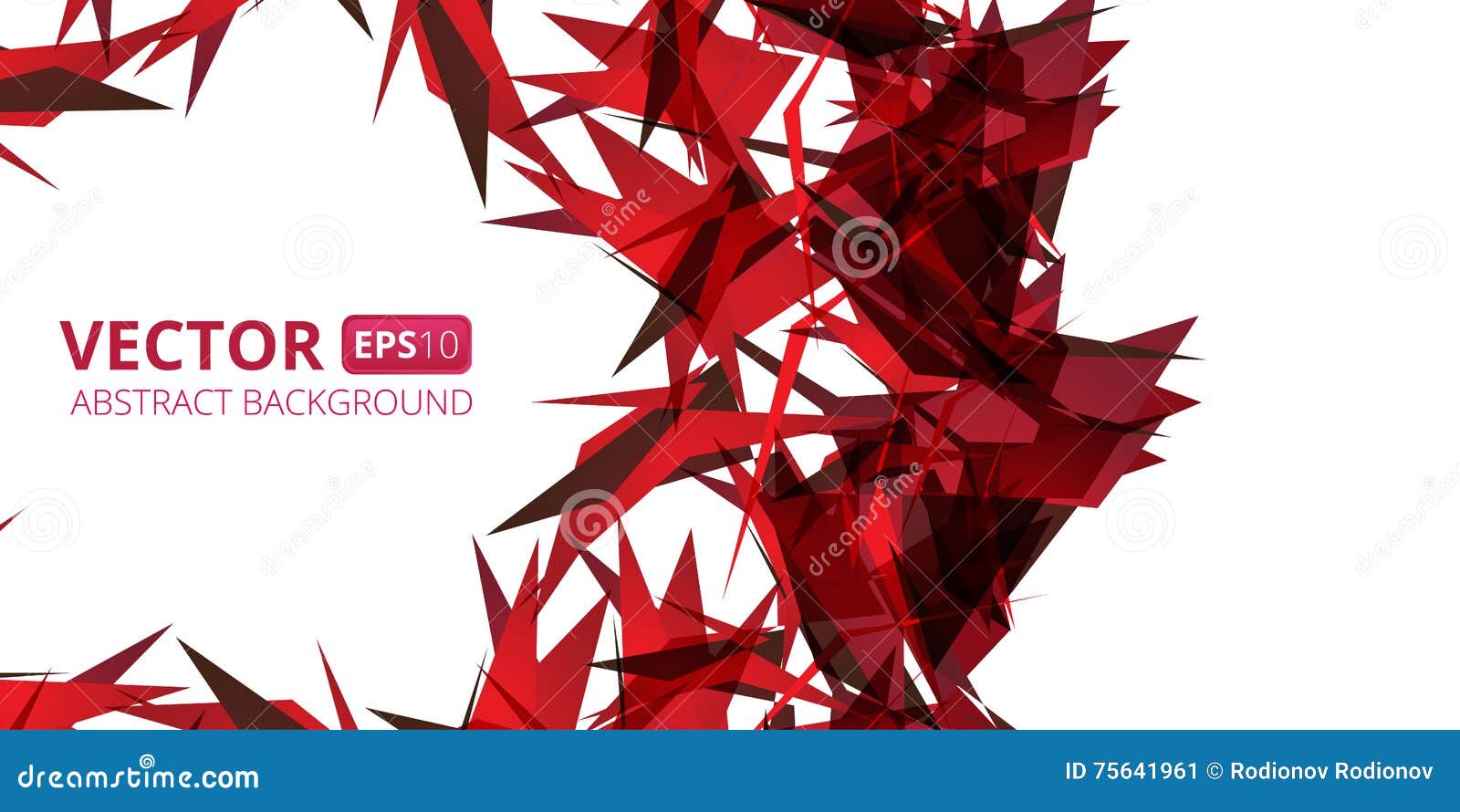 Abstract Red Triangle Vector Background on White Stock Vector ...