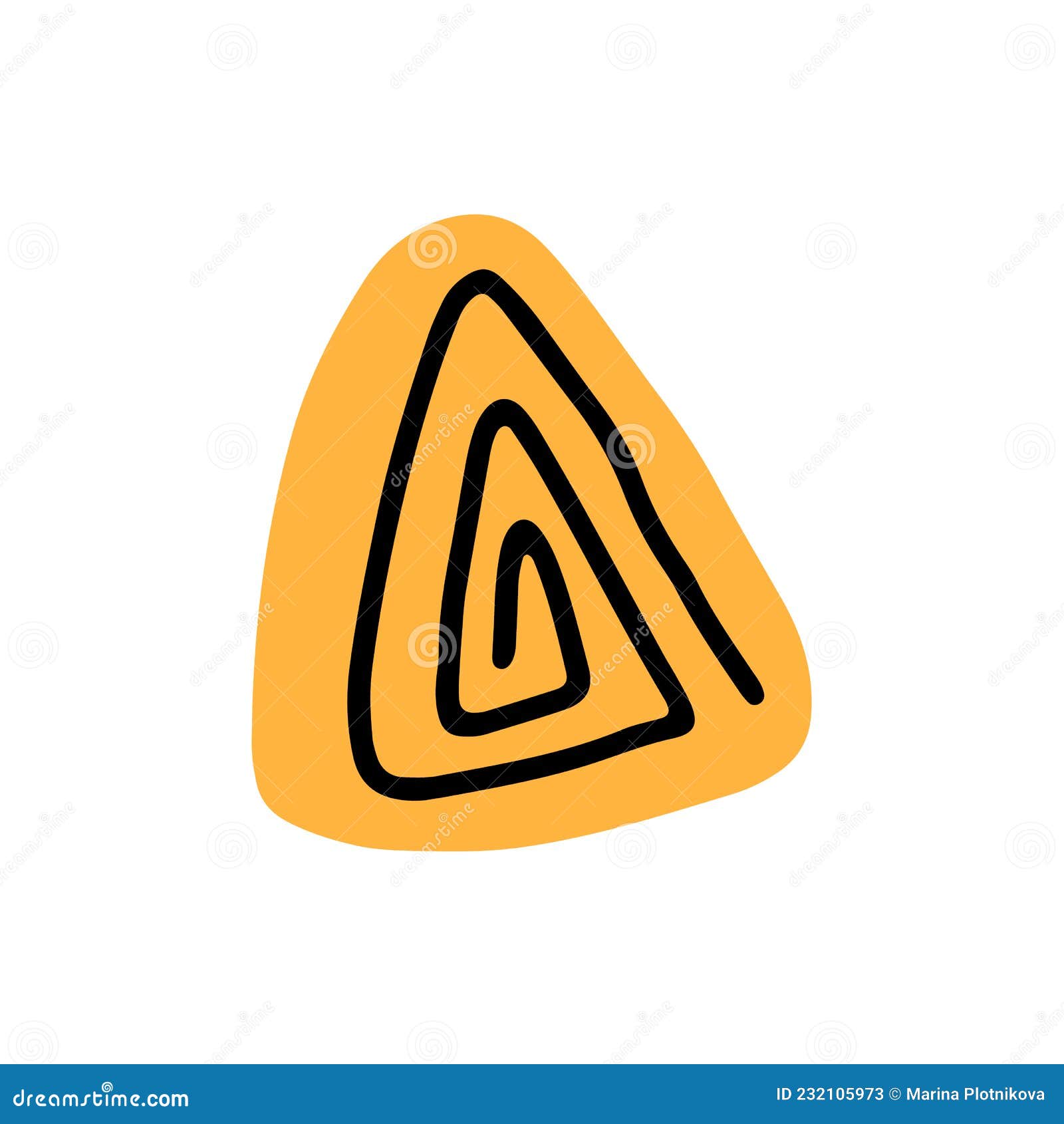 Abstract Red Triangle, Vector Illustration, Doodle, Hand Drawn. Stock ...