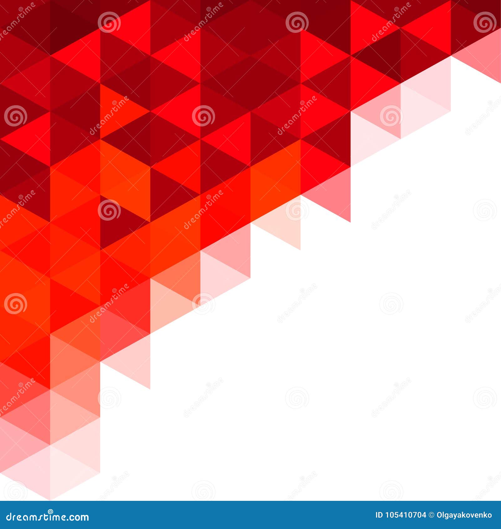 Abstract Red Triangles Mosaic Background. Stock Vector - Illustration ...