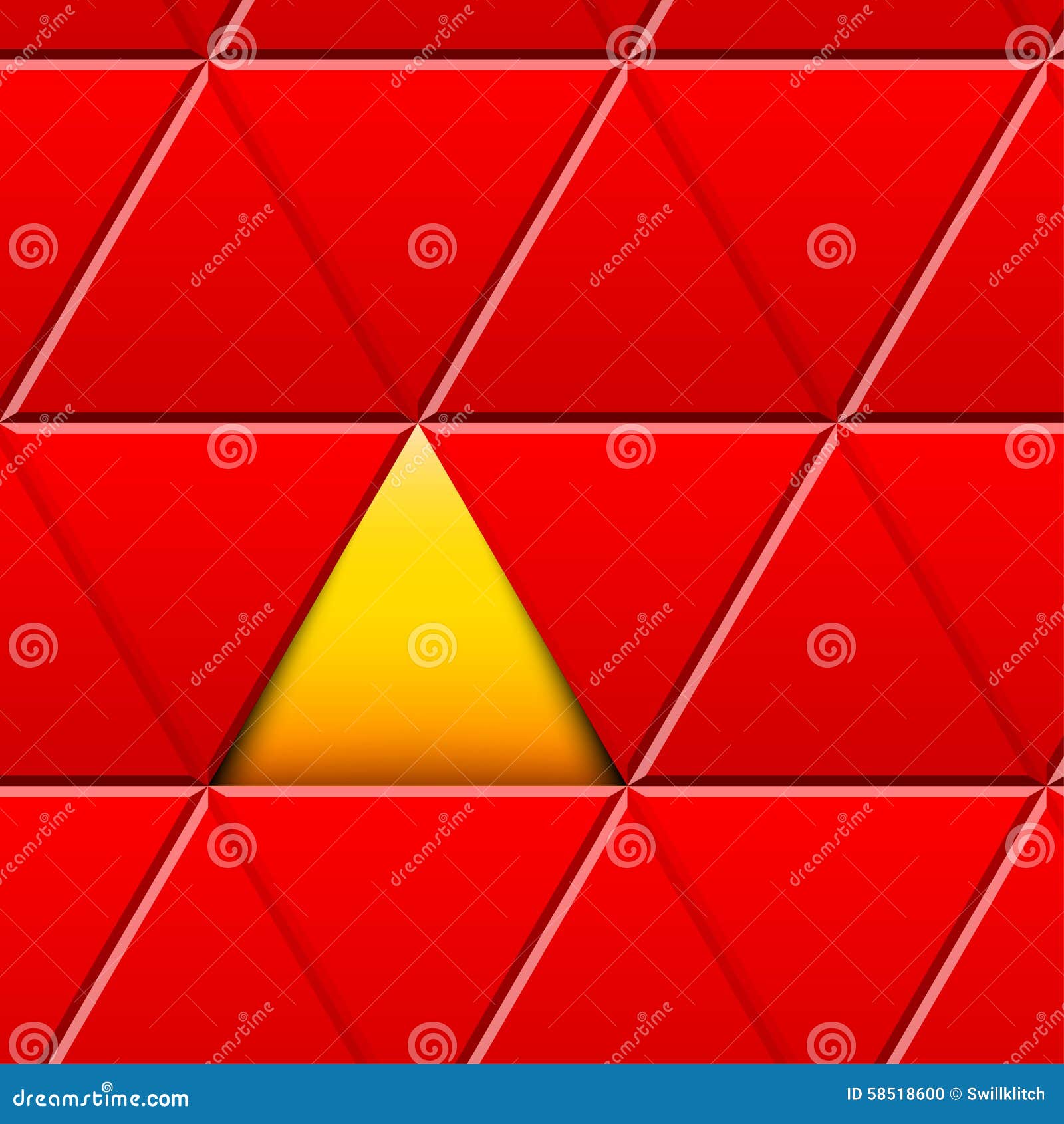 Abstract Red Triangular Pattern with Yellow Sign Stock Vector ...