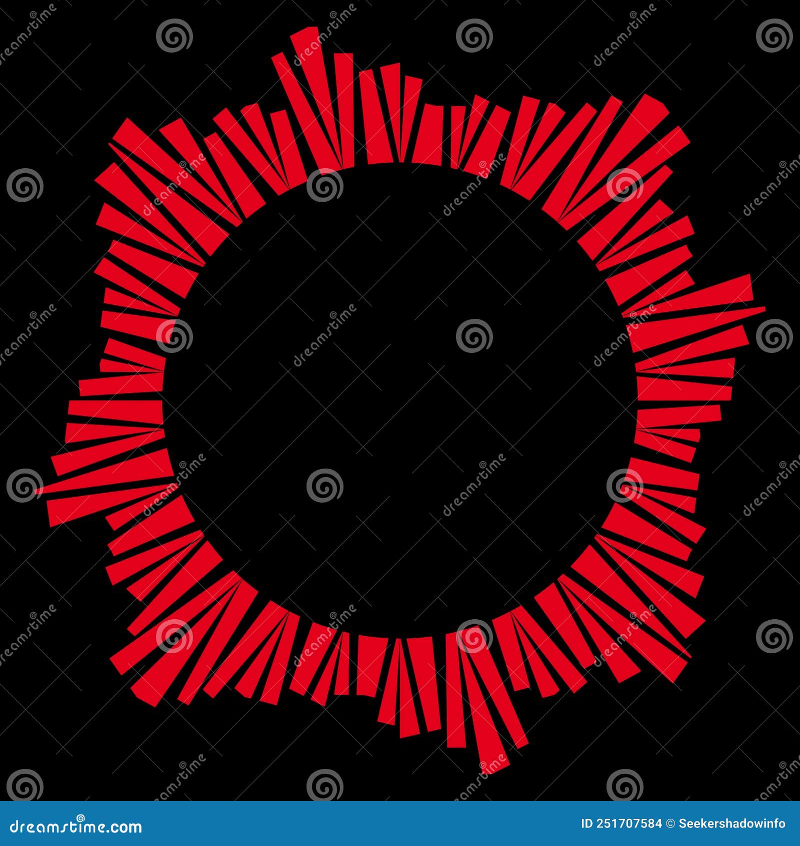 Abstract Red Tribal Pattern Round Frame. Vector Illustration Stock ...