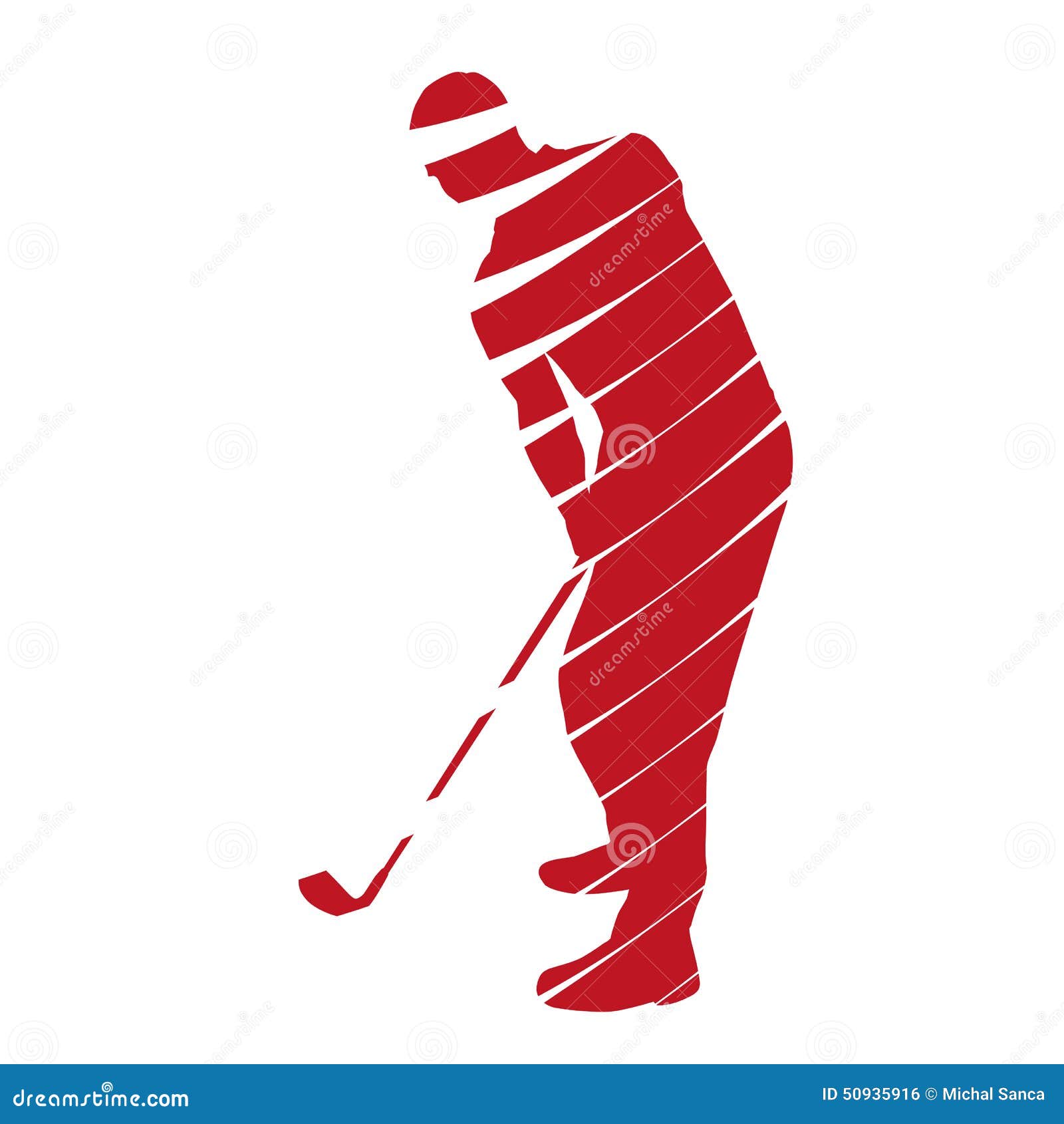 Abstract red vector golfer stock vector. Illustration of golf - 50935916