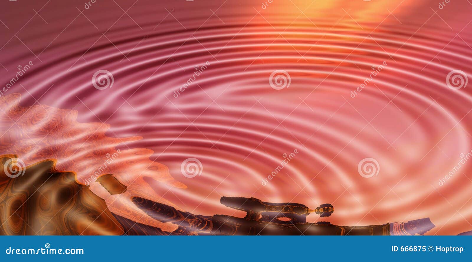 Abstract red water stock illustration. Illustration of reflections - 666875