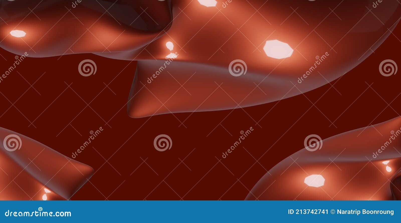 Abstract Red Water Drop Shape, Free Shape, Glossy Texture 3d ...