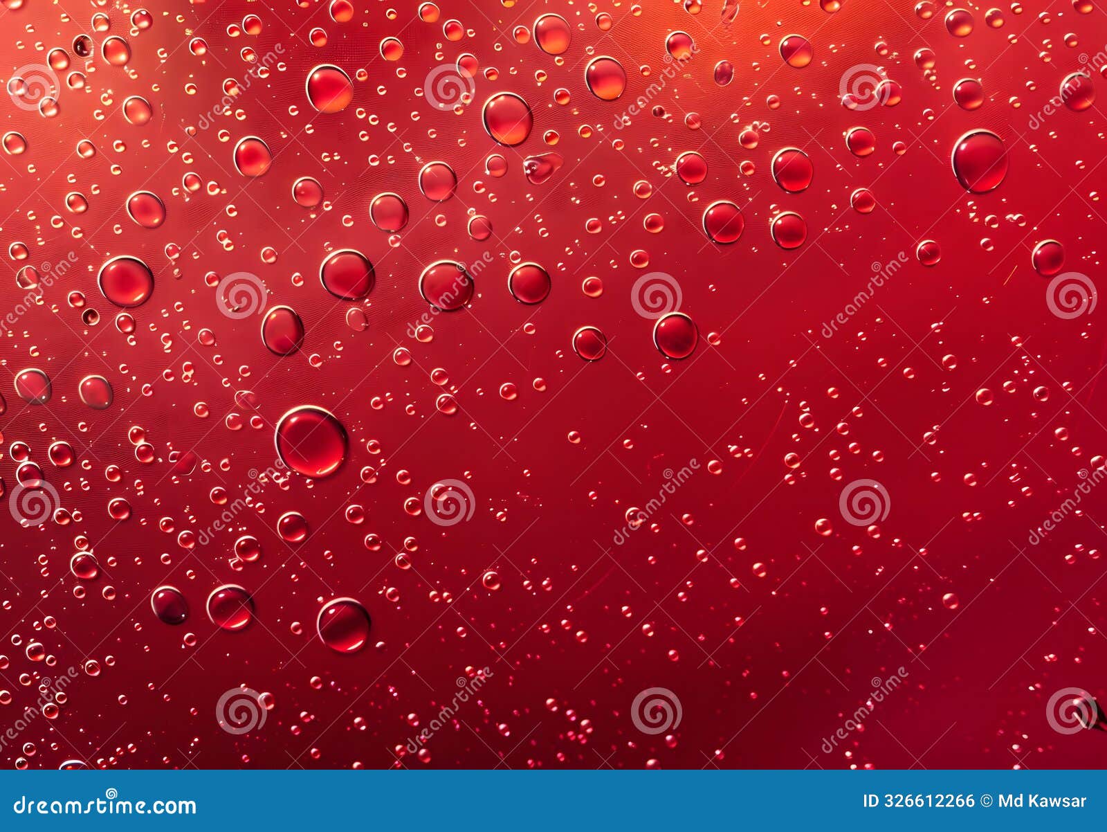 Abstract Red Water Drops Oil Bubbles Stock Illustration - Illustration ...