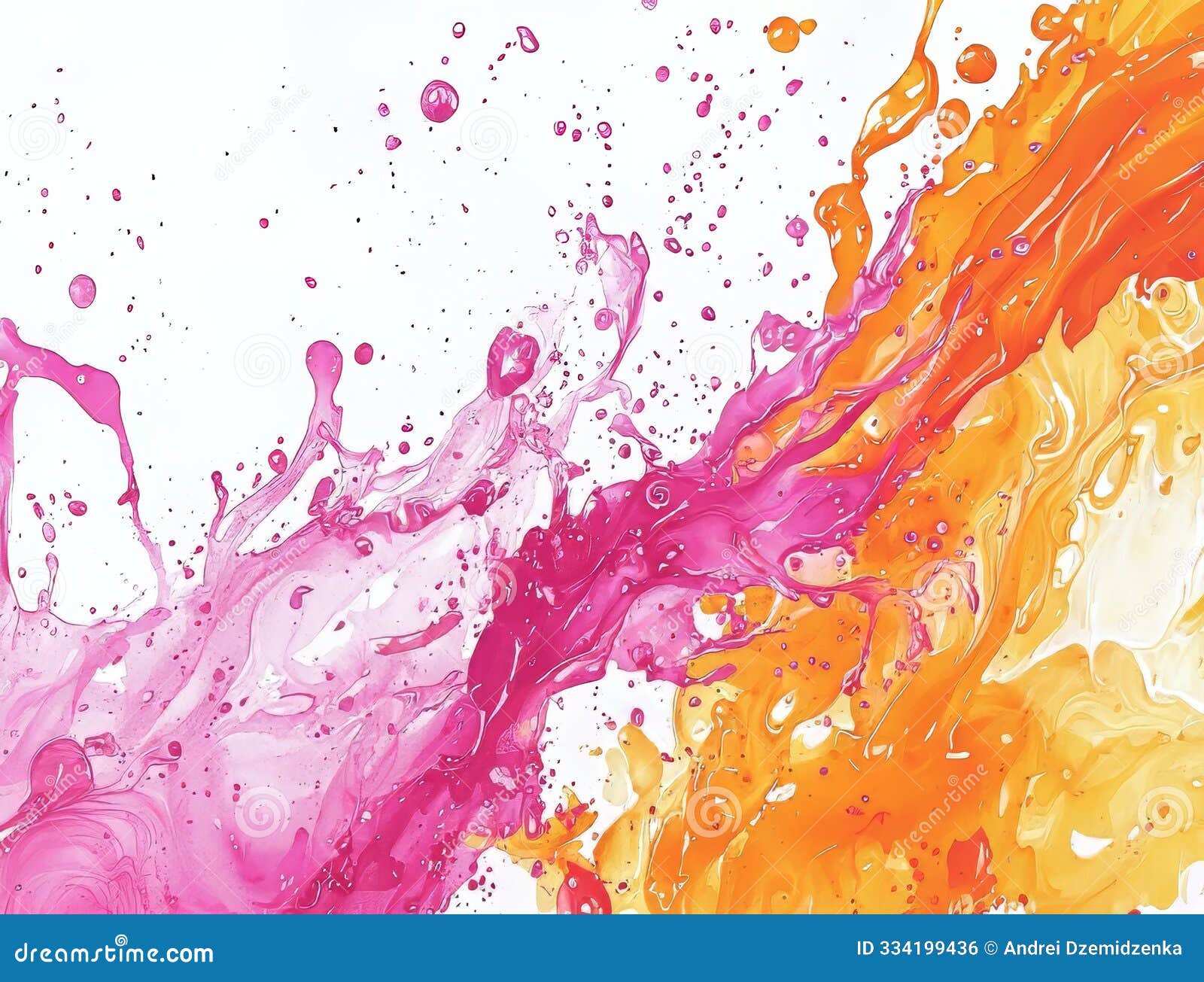 An Abstract Red Watercolor Splash Drawn by Hand on a White Background ...