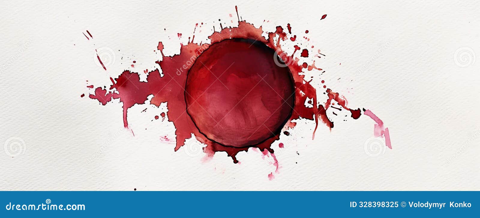 Abstract Red Watercolor Splash with Textured Background, Artistic ...