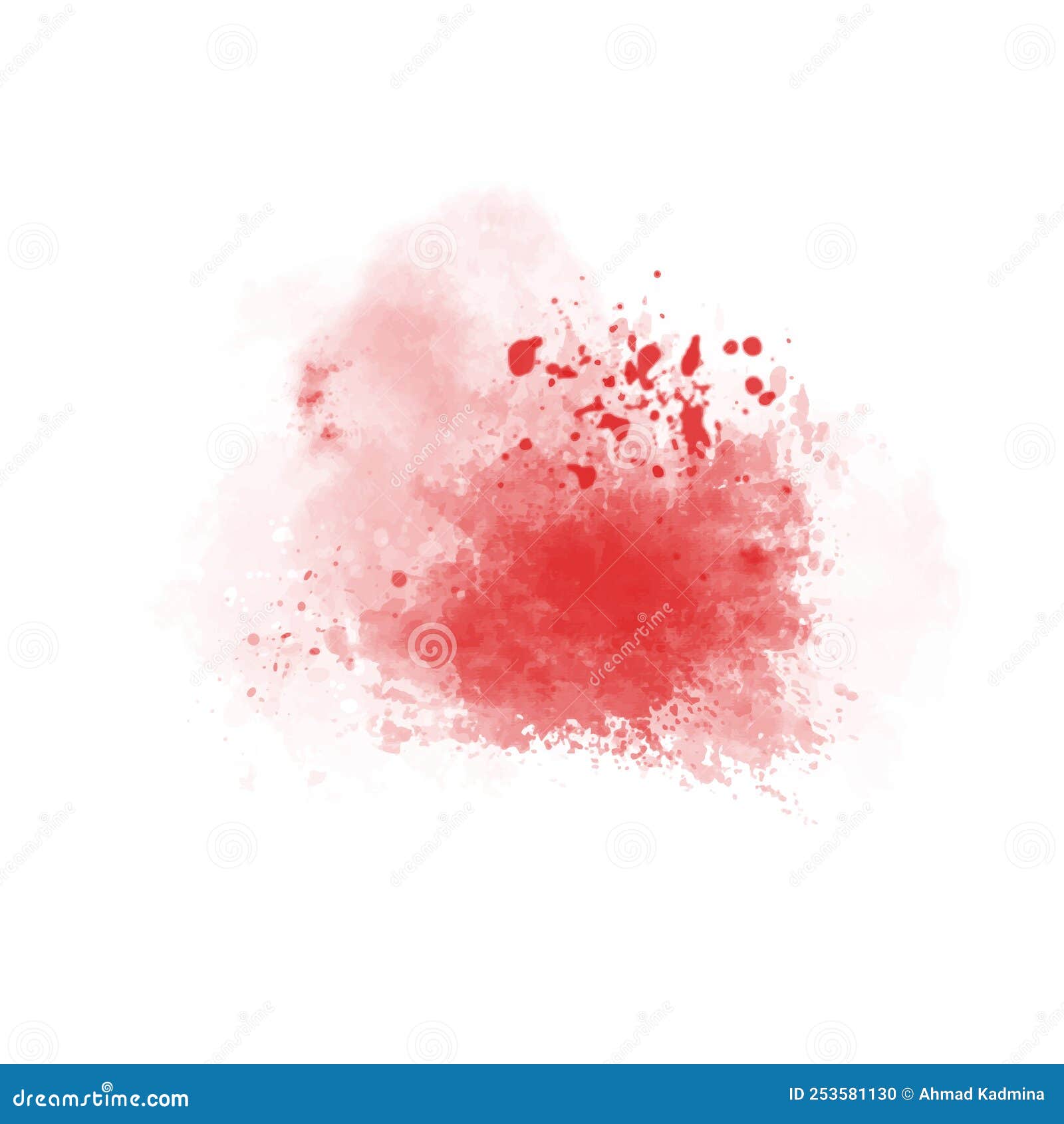 Red Splash Color, Hand Painter Colors Watercolor Stain Texture ...