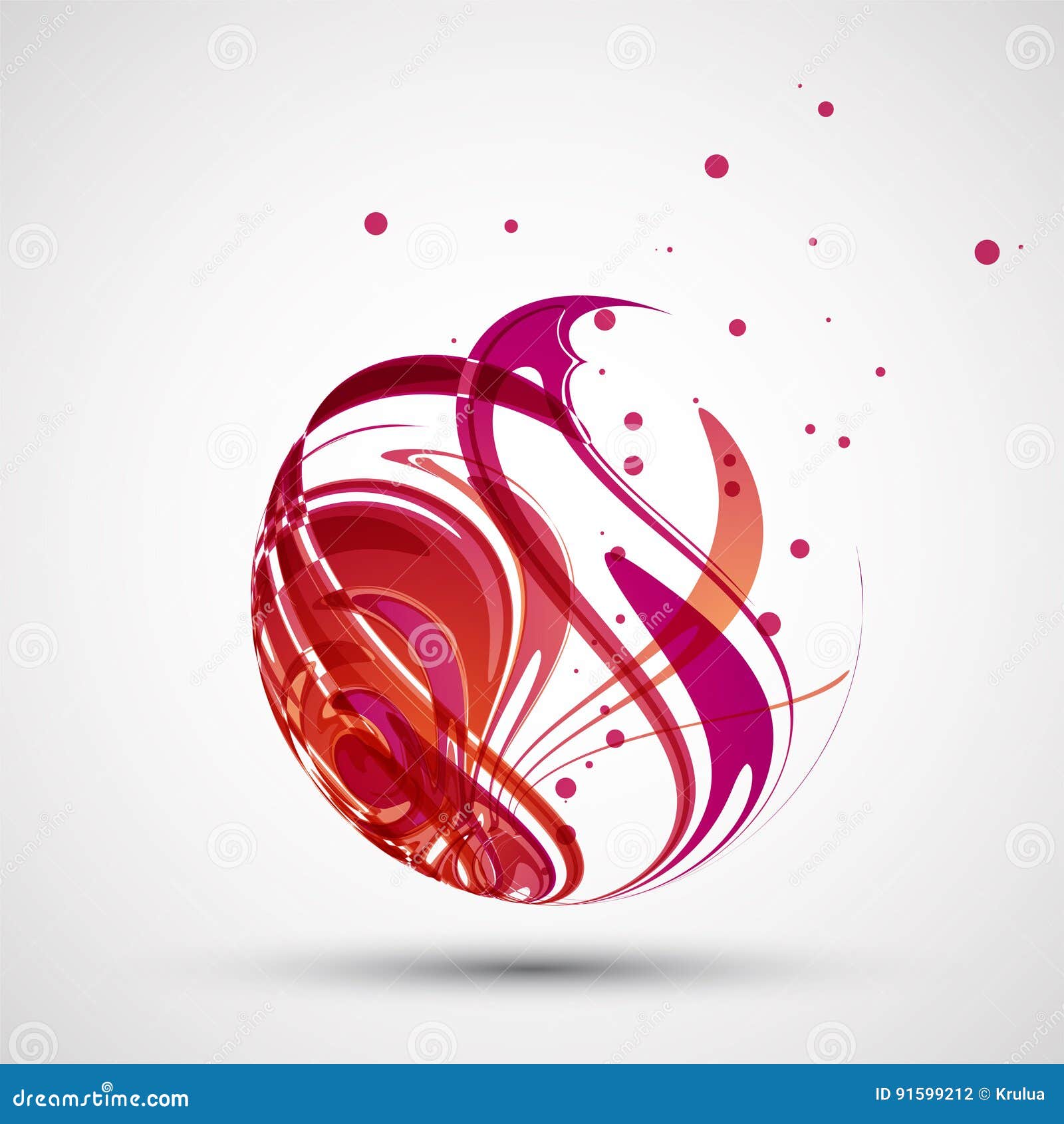 Abstract Red Wave. Colored Vector Illustration Stock Vector ...