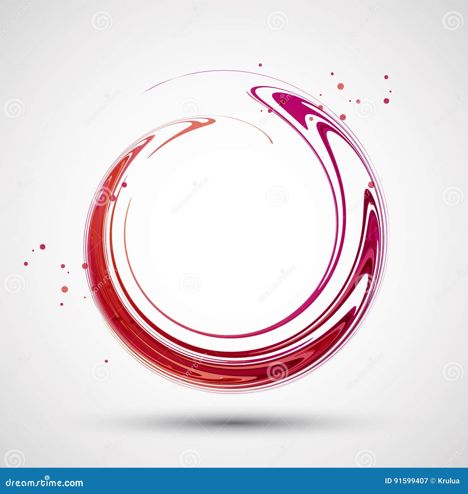 Abstract Red Wave. Colored Vector Illustration Stock Vector ...