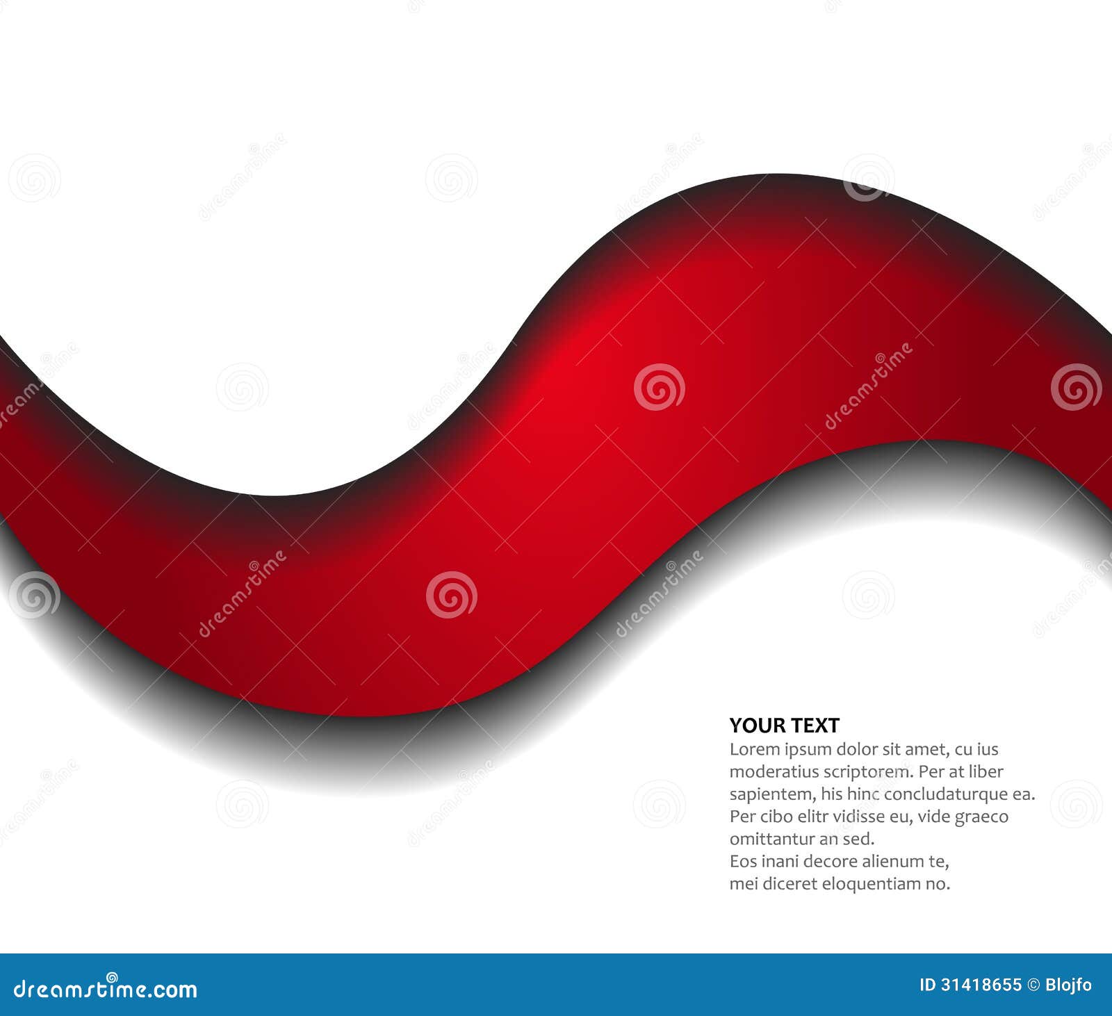 Abstract red wave stock vector. Illustration of vector - 31418655