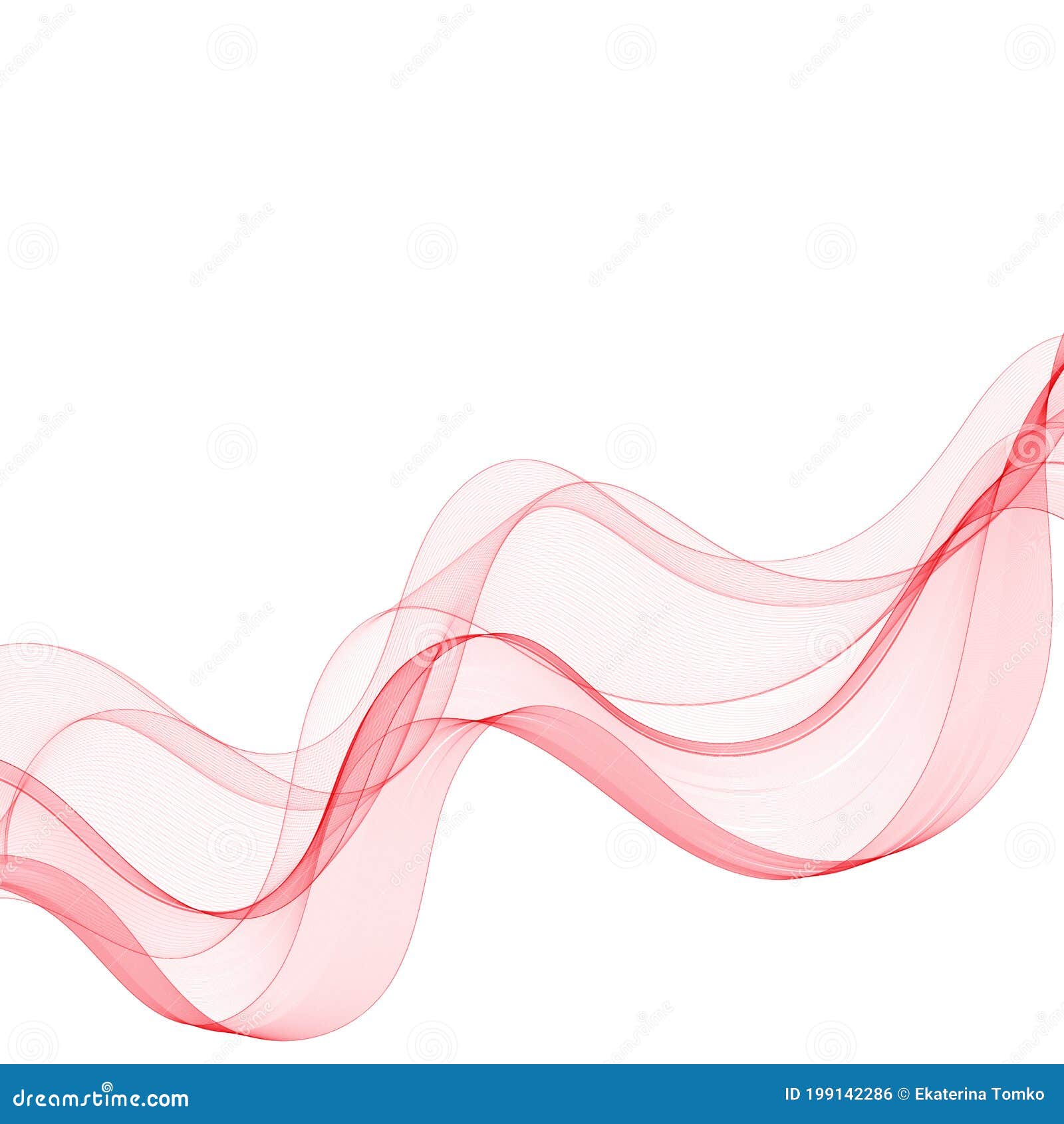 Abstract Red Wave. Design Element. Business Presentation Layout. Eps 10 ...
