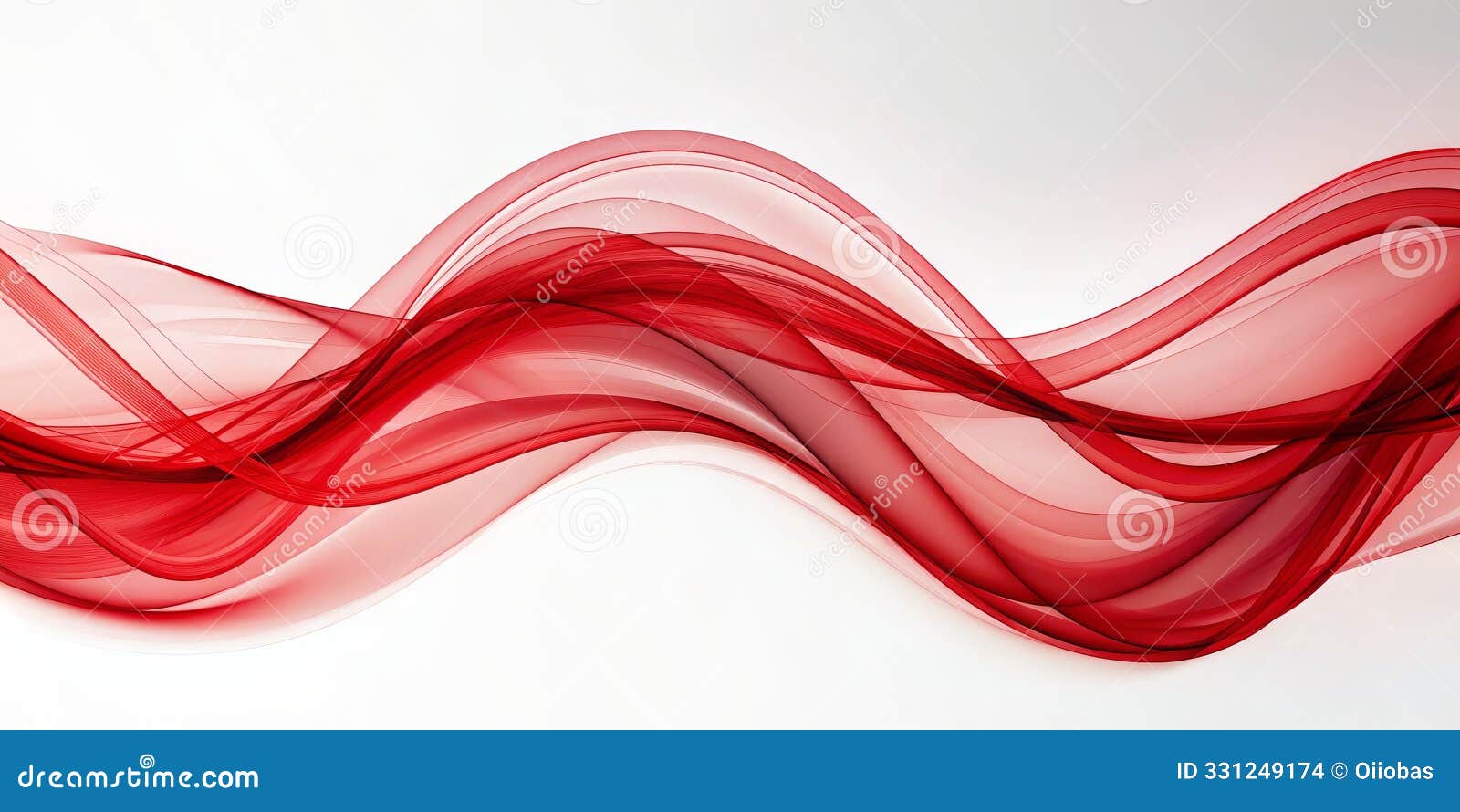 Abstract Red Wave Flowing on White Background, Abstract , Red , Wave ...