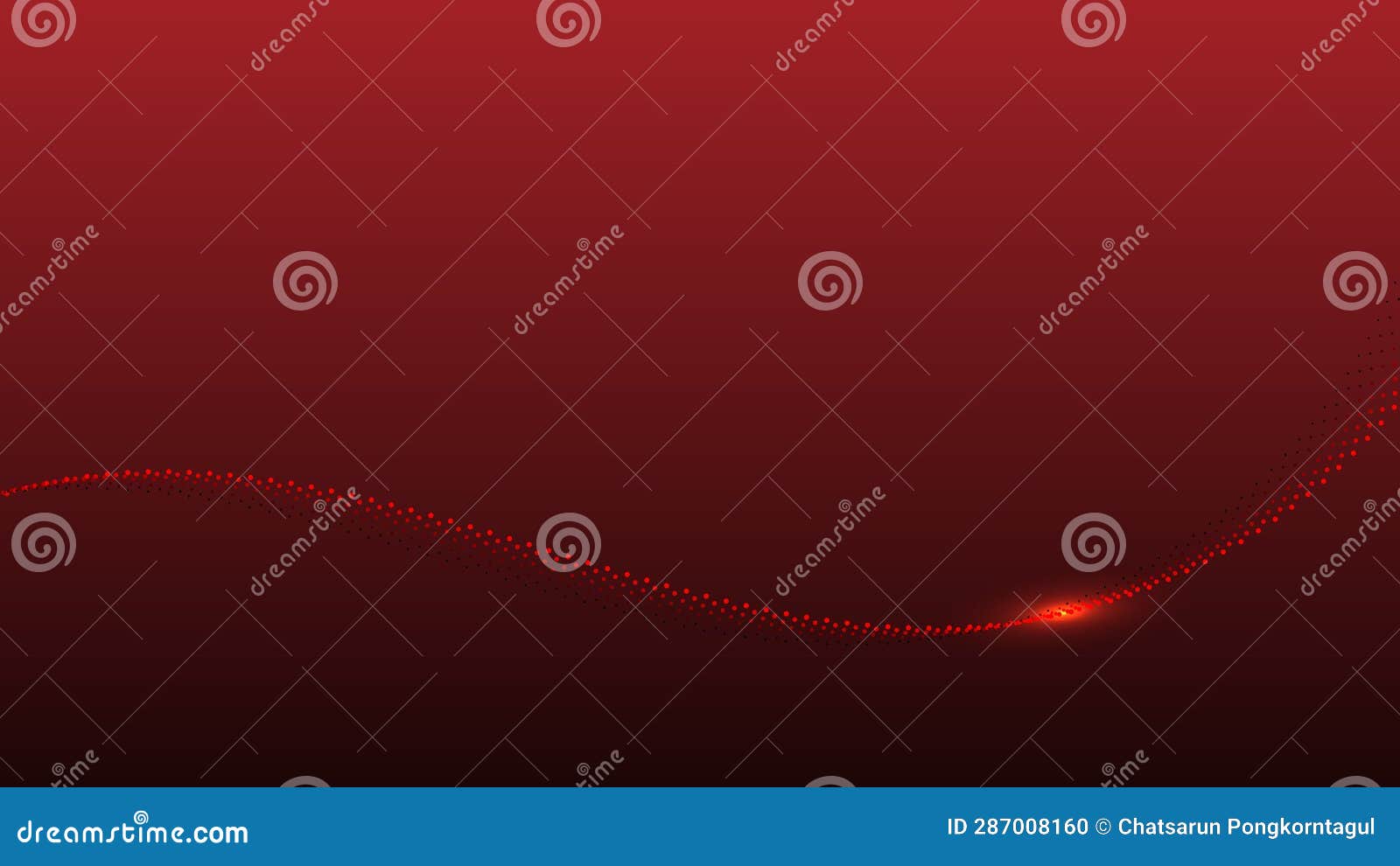 Abstract Red Wave Form Lines Elements with Glowing Light Effect on ...