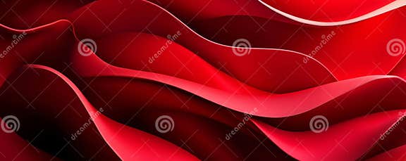 Abstract Red Wave Pattern with Flowing Curves, Vibrant Design Concept ...