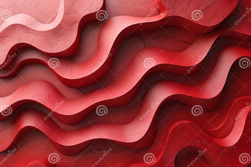 Abstract Red Wave Pattern for Modern Interior Design and Backgrounds ...