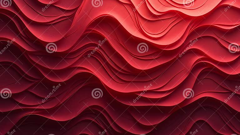 Abstract Red Wave Pattern, Velvety Texture High Quality Image Stock ...