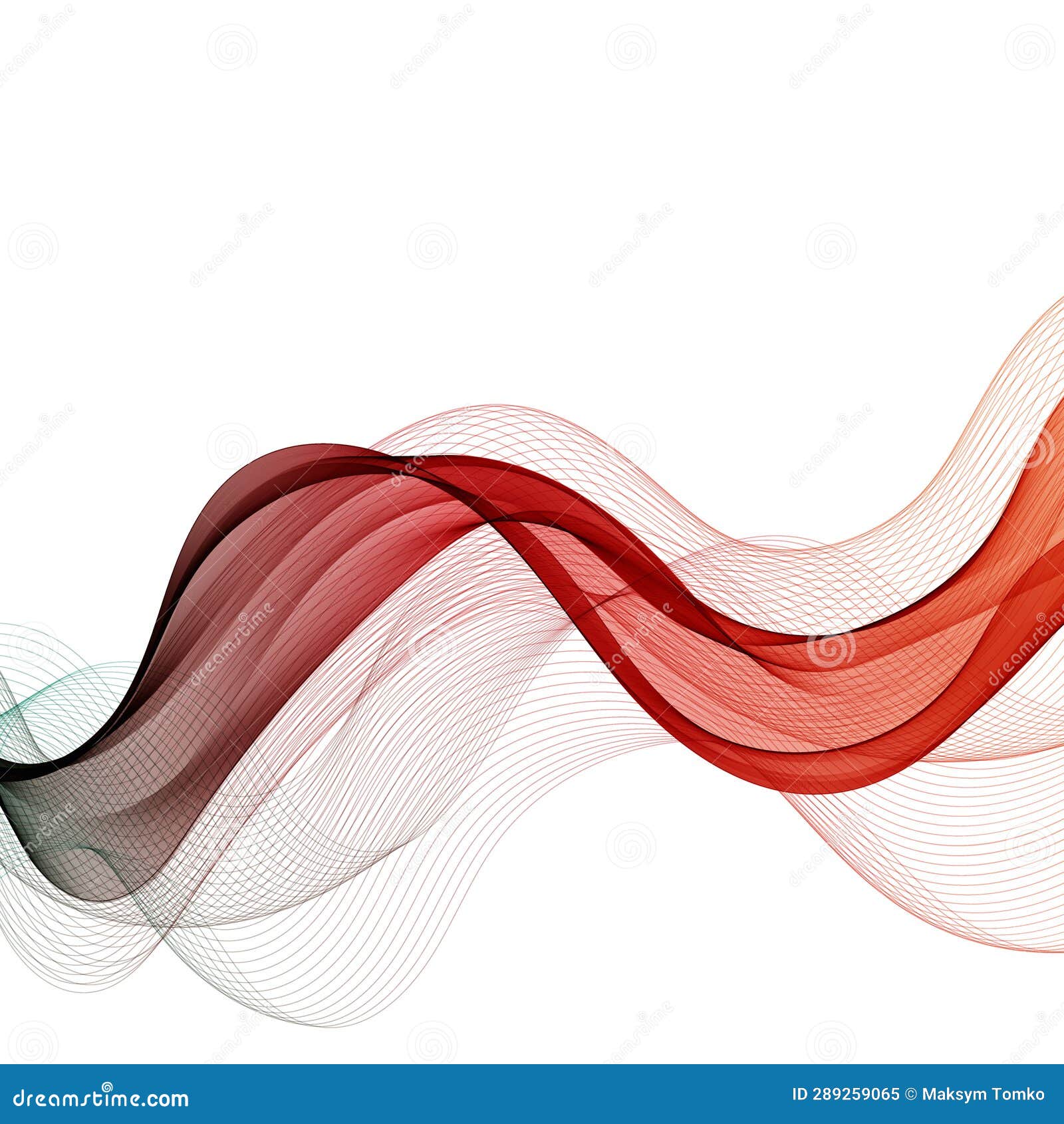 Abstract Red Wave. Vector Curves. Eps 10 Stock Illustration ...