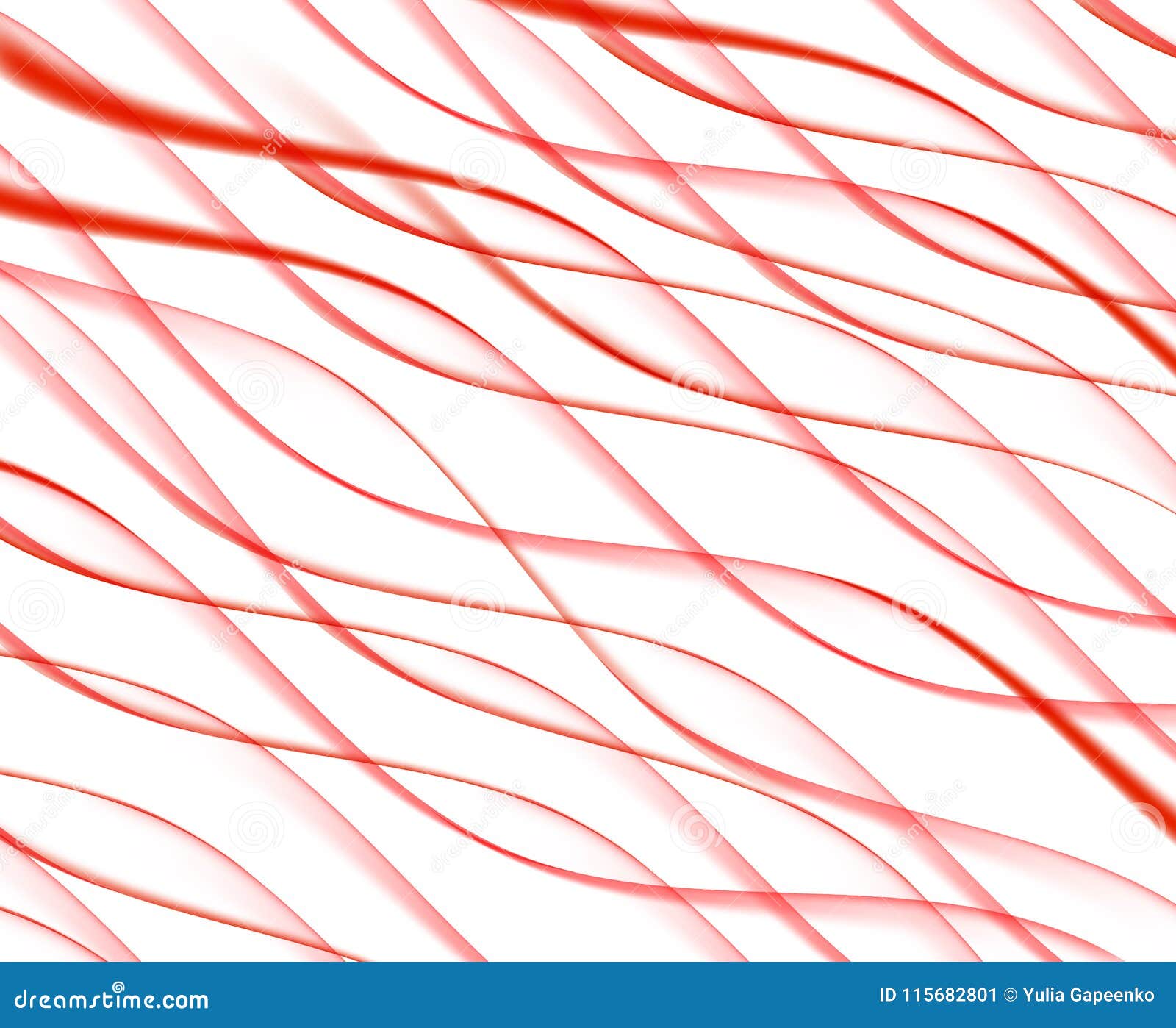 Abstract Red Wave on White Background. Vector Illustration Stock Vector ...