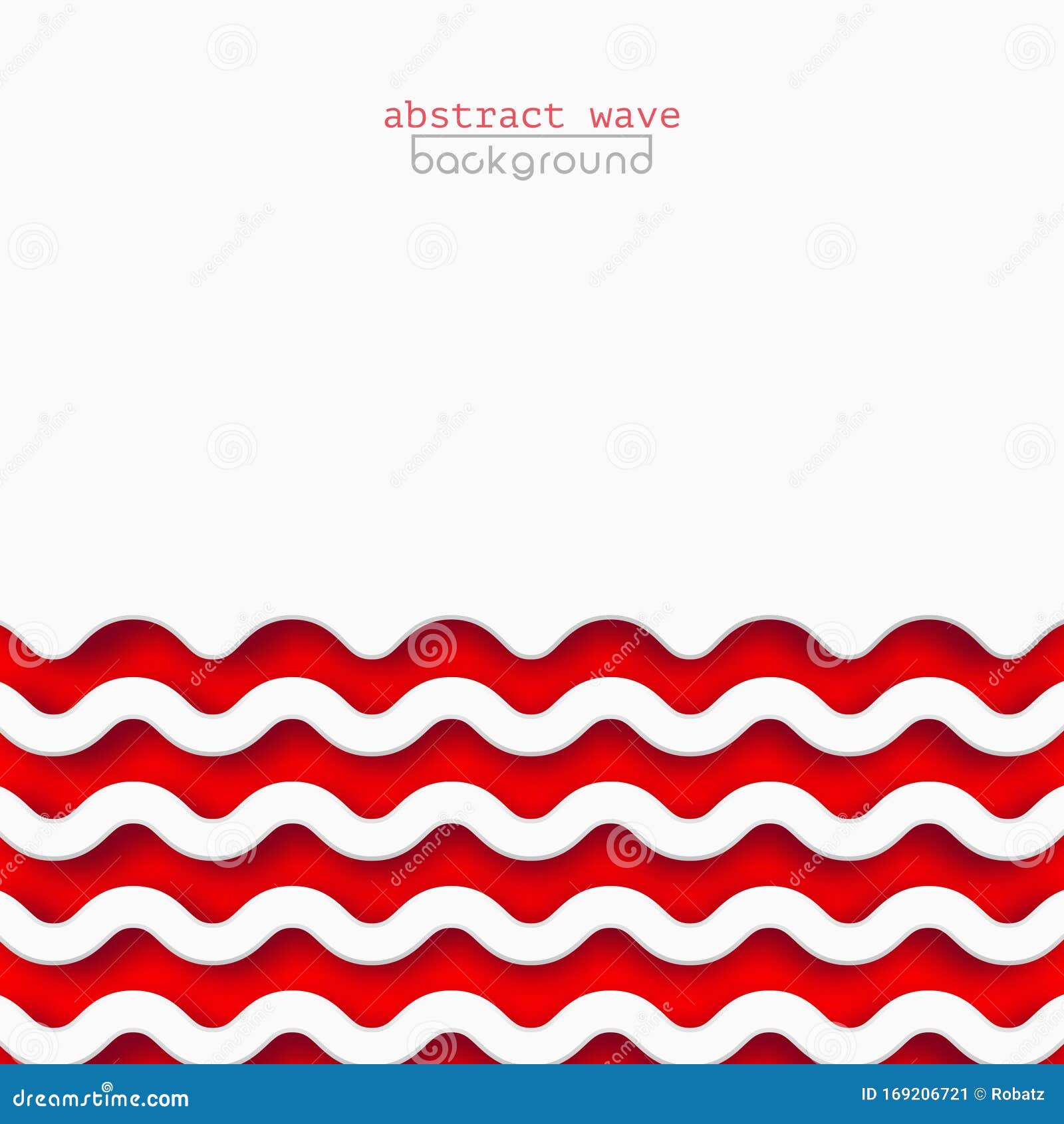 Abstract Red Waves Background for Design. Vector Marine Wallpaper ...