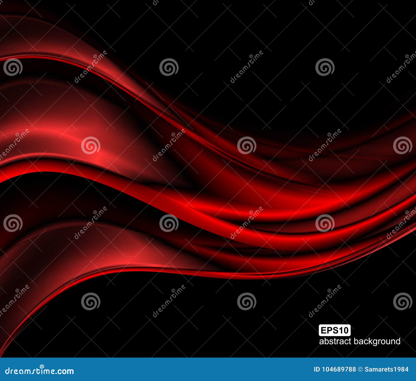 Vector Abstract Red Waves Background. Stock Vector - Illustration of ...