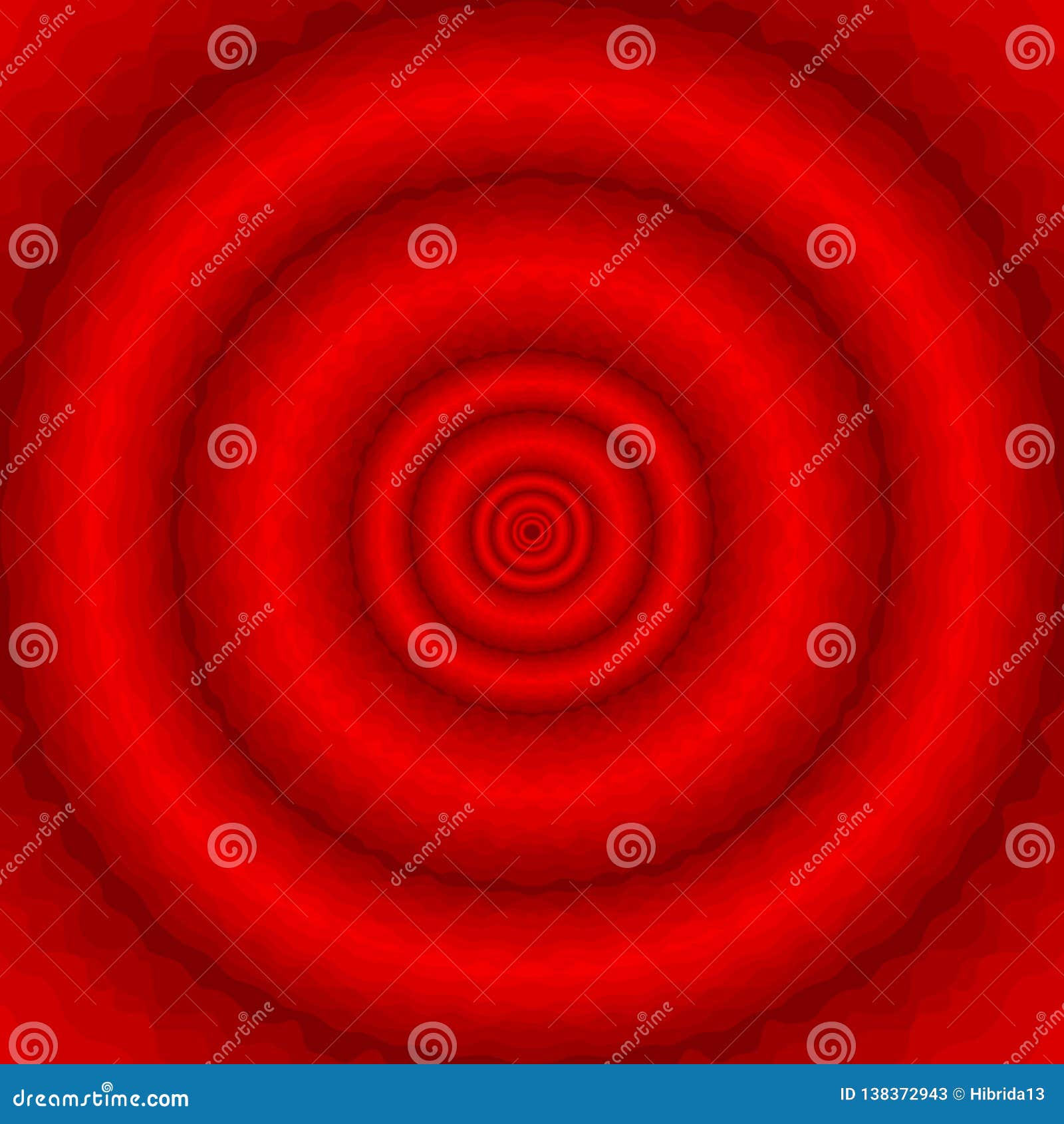 Abstract Red Wavy Background with Concentric Circles Stock Vector ...