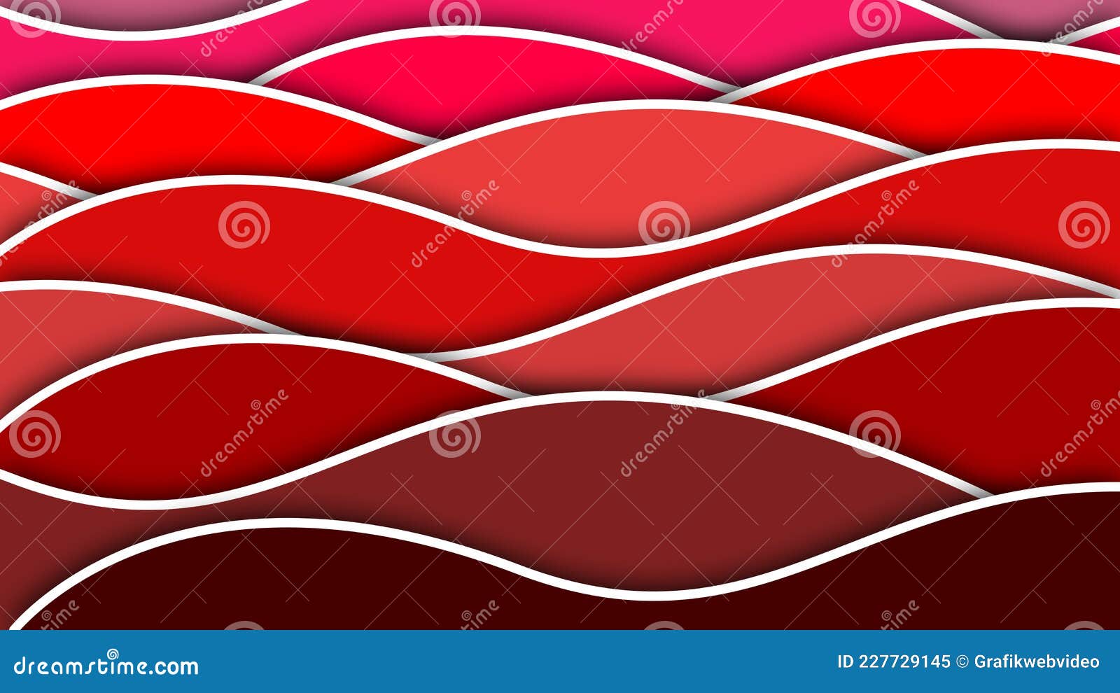 Abstract Red Wavy Lines, 3D Illustrations Stock Illustration ...