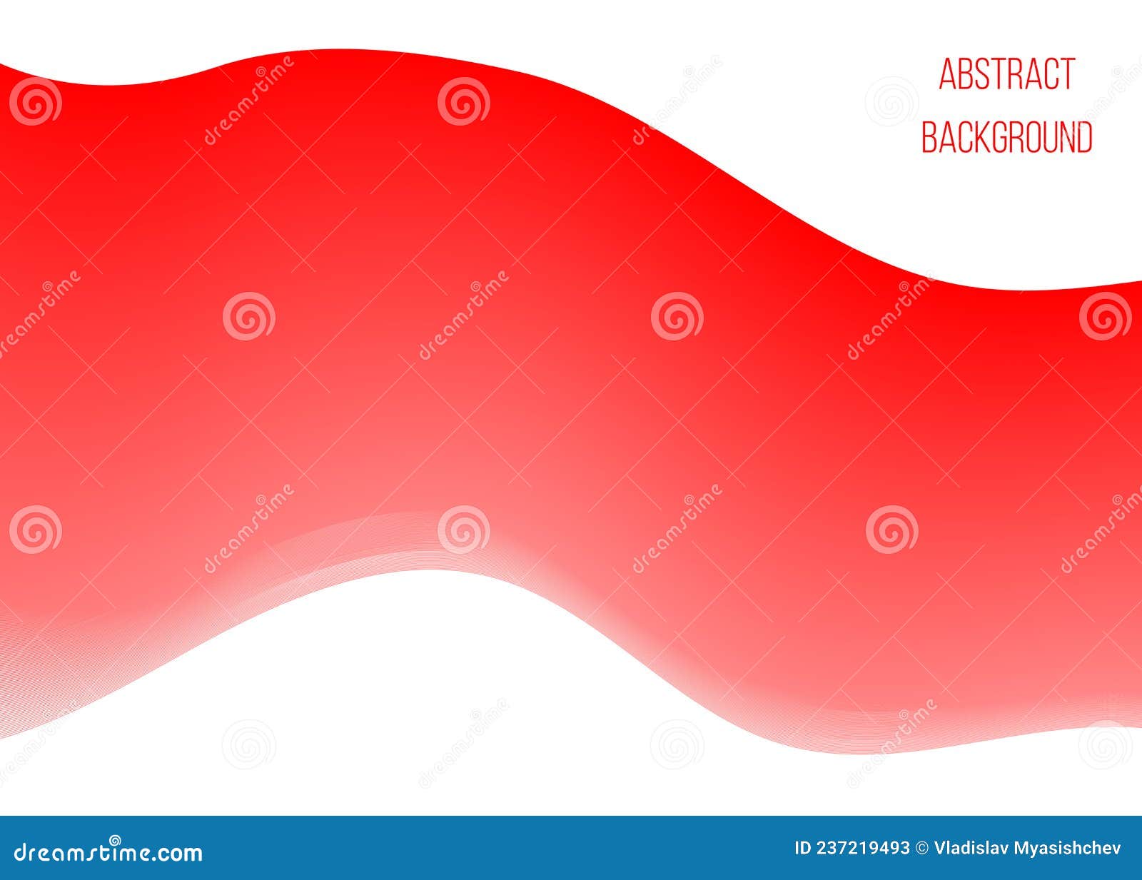 Abstract Red Wavy Shape on White Background Stock Illustration ...