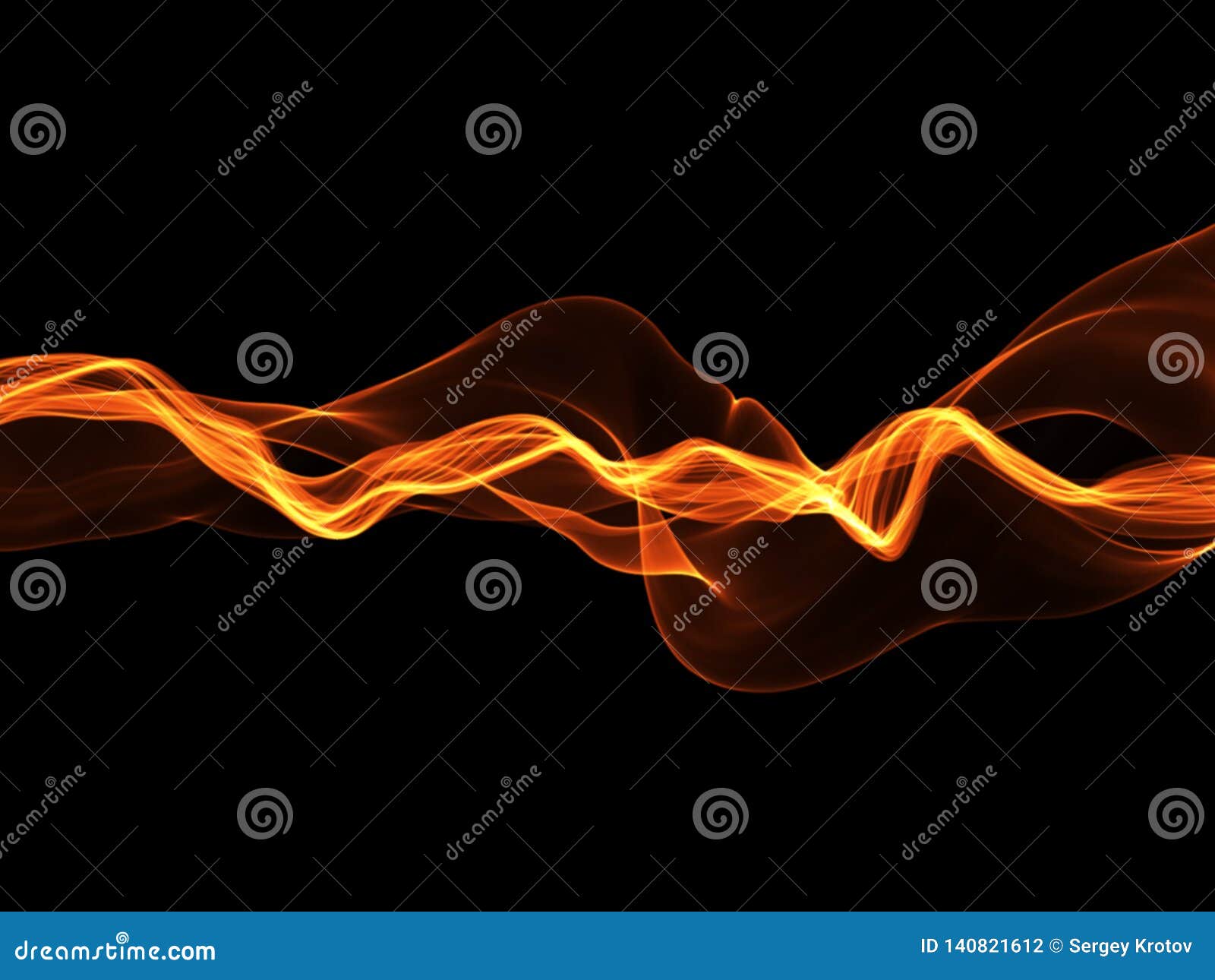 Abstract Red Wavy Smoke Flame Over Black Background Stock Photo - Image ...