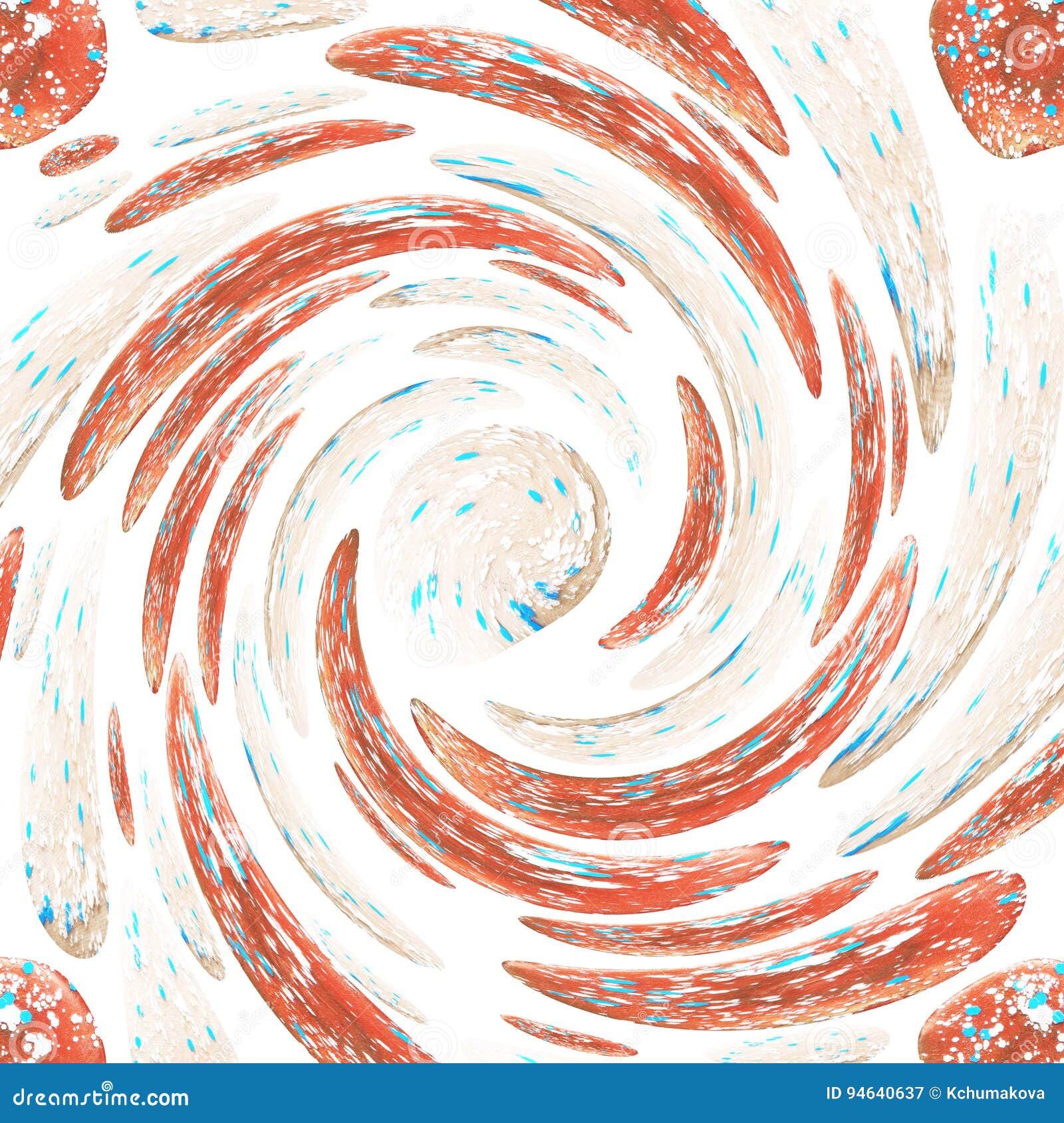 Abstract Red and White Background from Curve Swirl Shapes and Circles ...