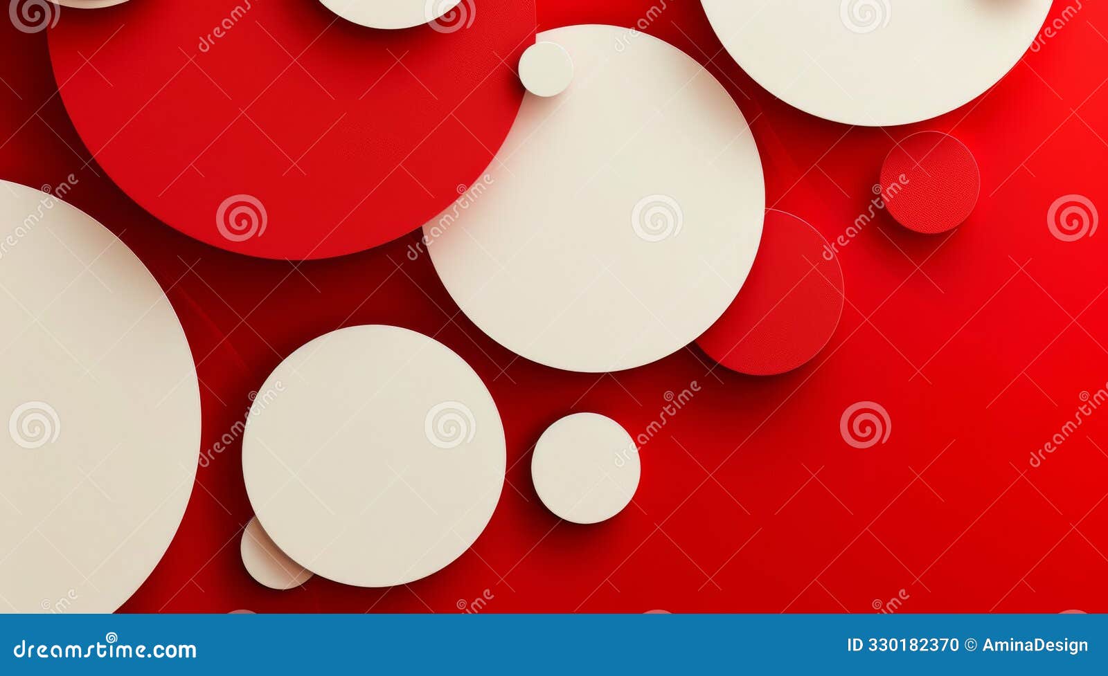 This is an Abstract Red and White Circular Background Design that ...