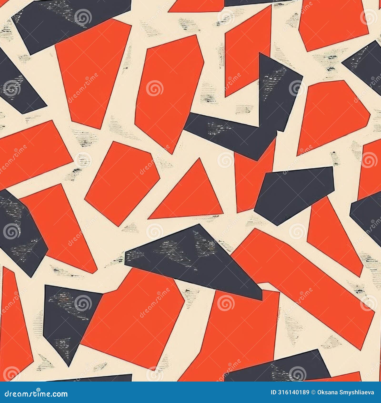 Abstract Red and White Geometric Shapes Pattern Background Stock Image ...