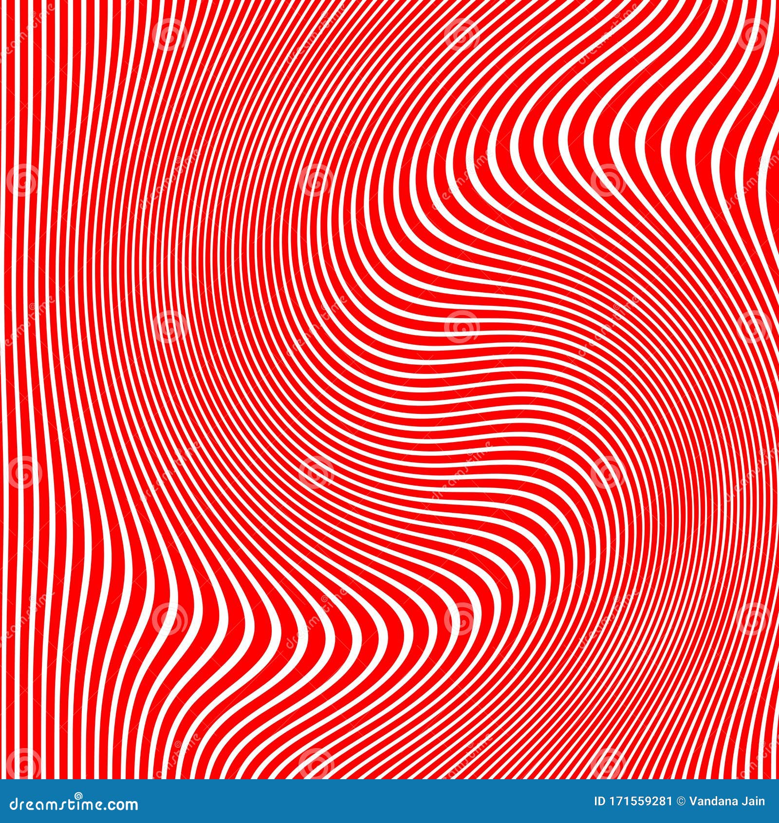 Abstract Red and White Geometric Stripes.hypnosis Spiral.Seamless Black ...