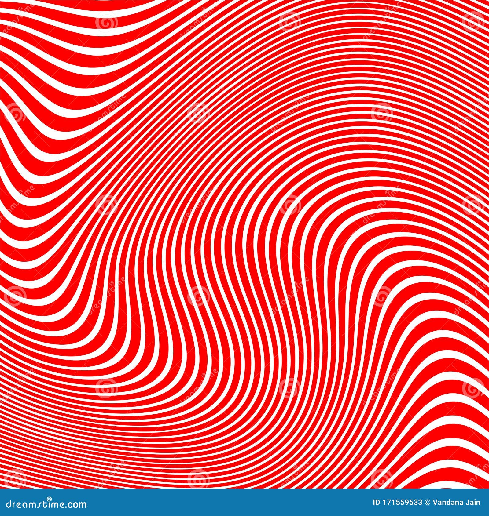 Abstract Red and White Geometric Stripes.hypnosis Spiral.Seamless Black ...