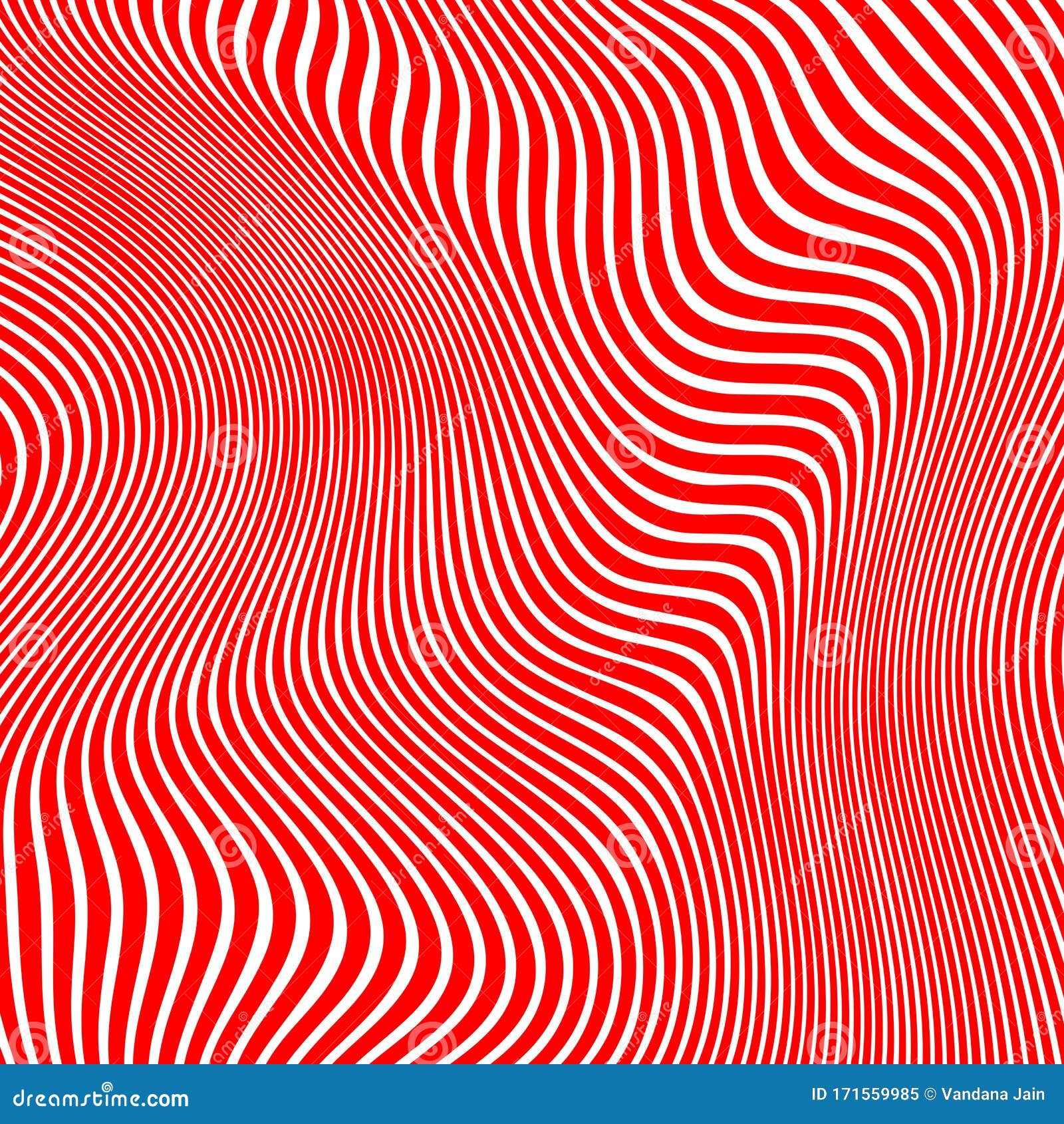 Abstract Red and White Geometric Stripes.hypnosis Spiral.Seamless Black ...