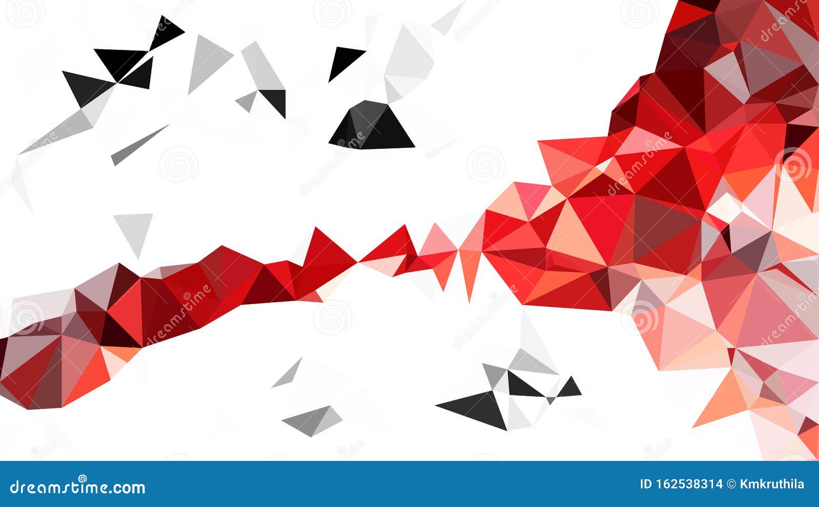 Abstract Red and White Low Poly Background Stock Vector - Illustration ...