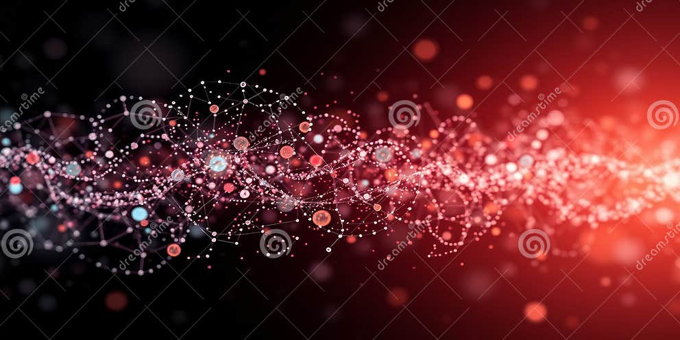 Abstract Red and White Network Pattern Stock Illustration ...