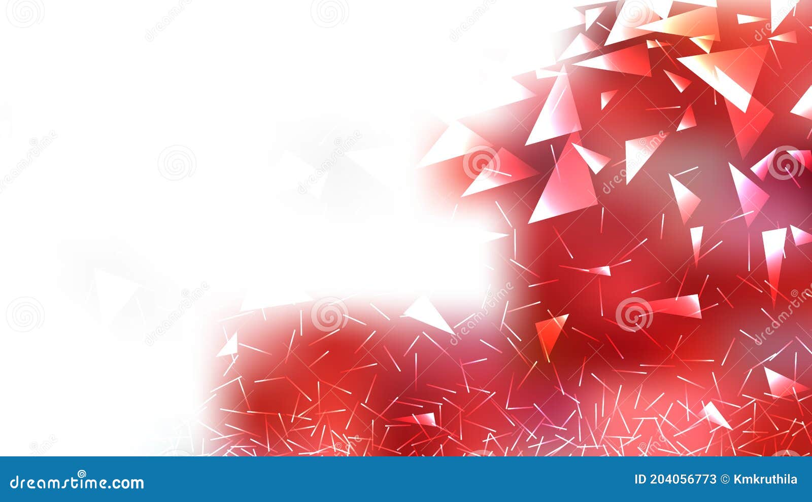 Abstract Red and White Scattered Triangle Background Stock Illustration ...