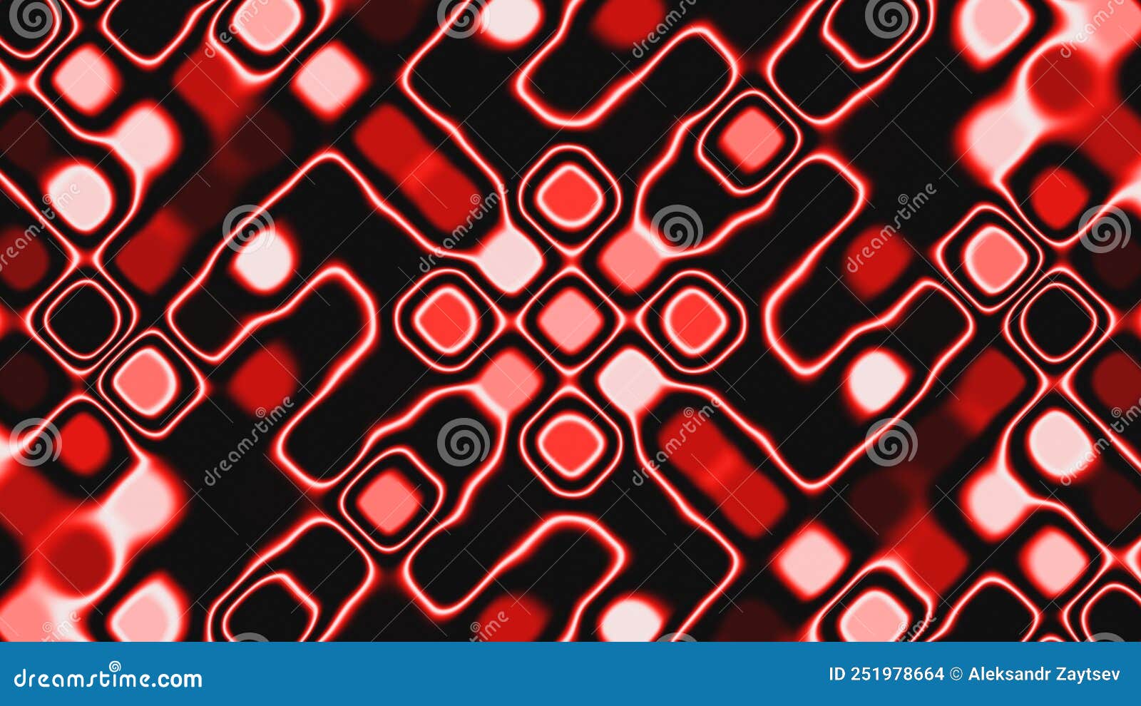 Abstract Red and White Squares on Dark Background Stock Illustration ...